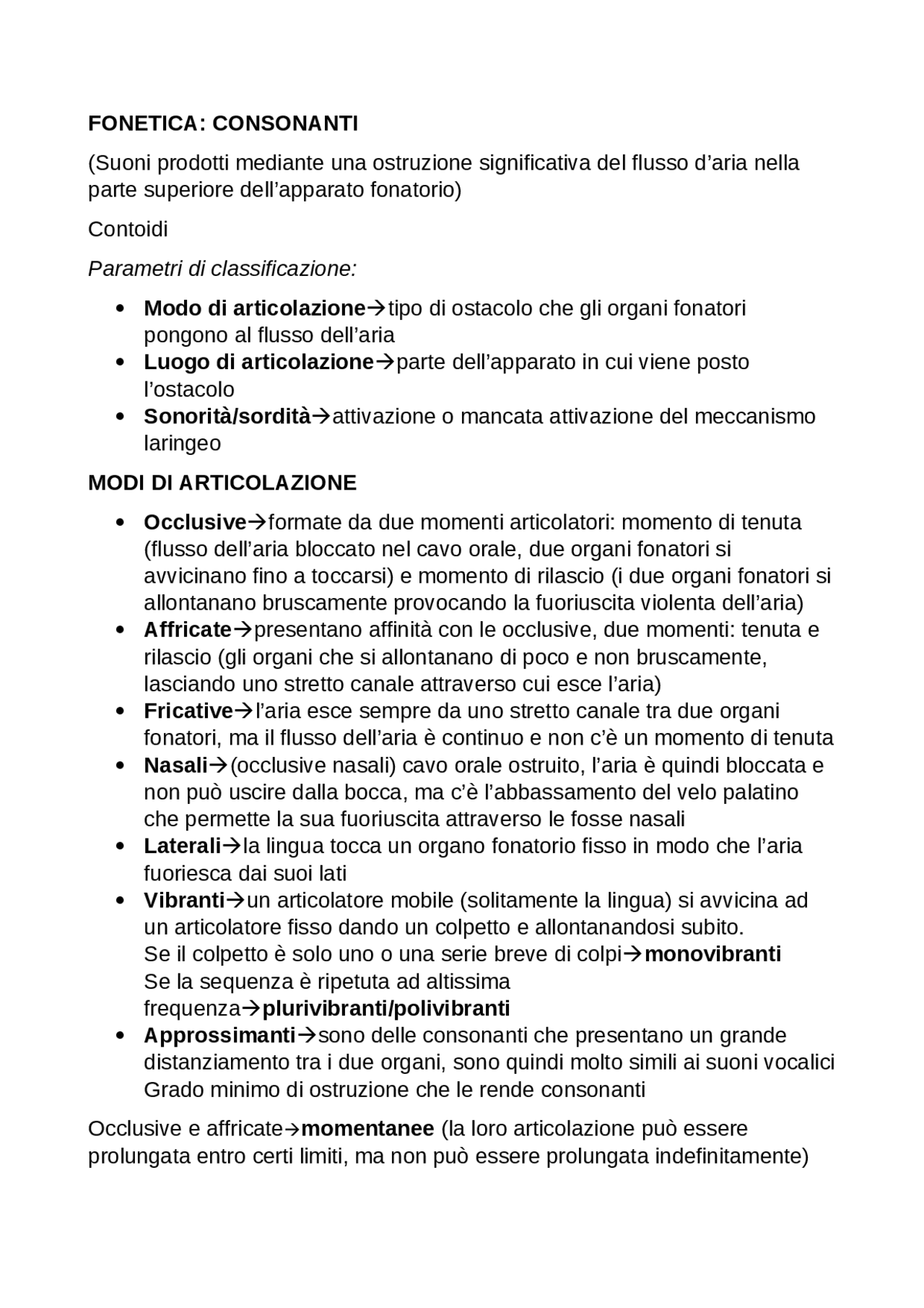 Linguistica Generale Fonetica Dede Unimi Docsity