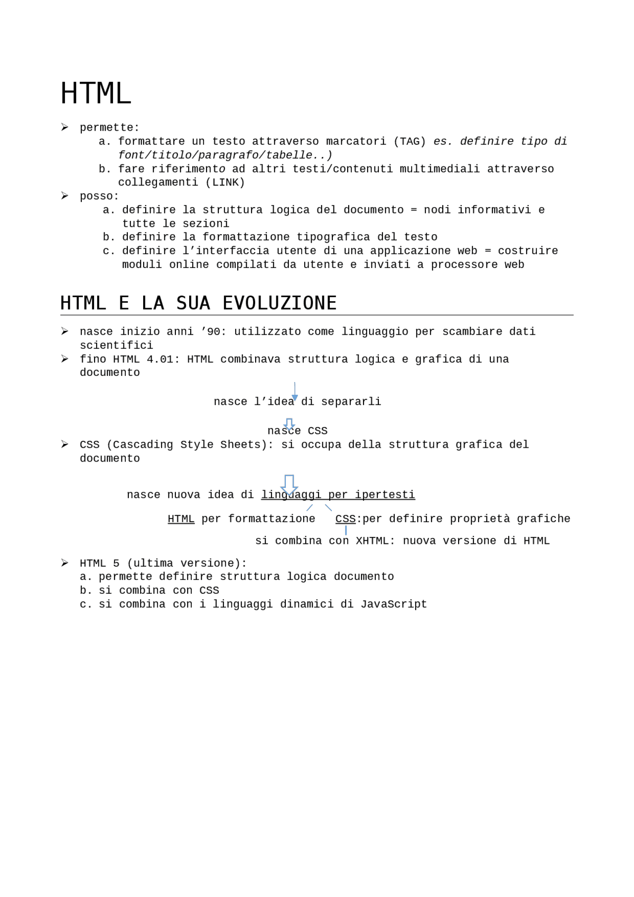 Appunti Informatica Multimediale Html Docsity