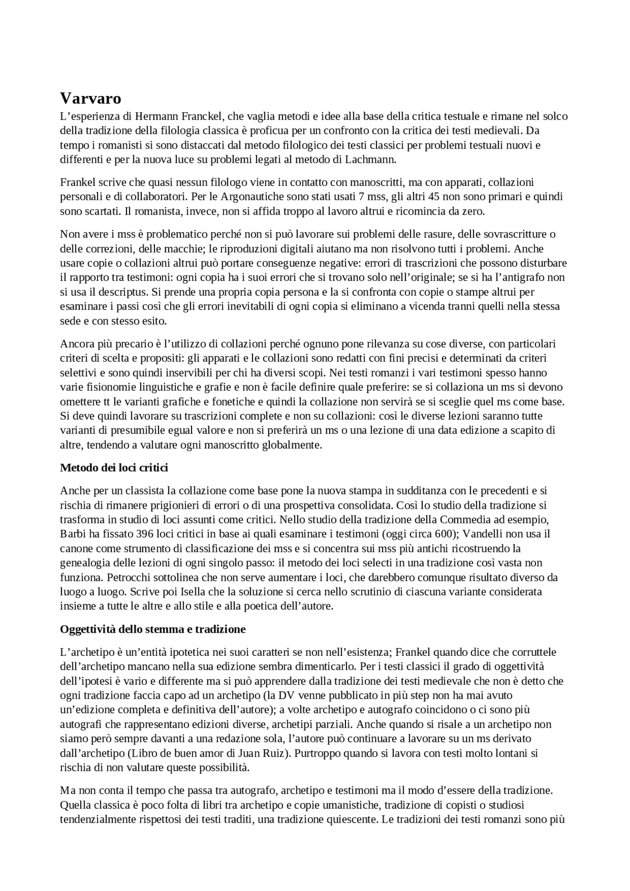 Critica Dei Testi Classica E Romanzaalberto Varvaropp 567 612 Docsity