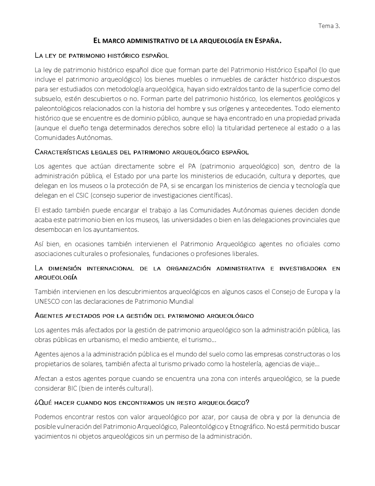 Prehistoria I. Tema 3. | Study notes of Prehistory | Docsity