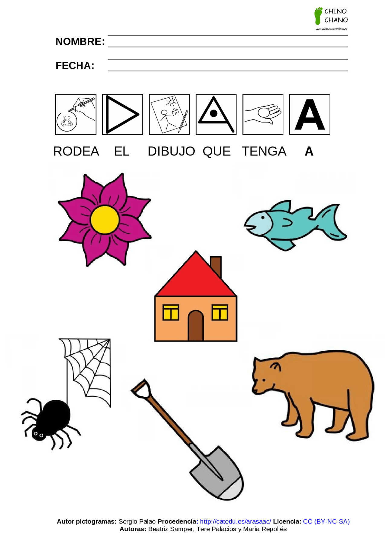 FICHAS A LETRA A LECTO ESCRITURA PARA INFANTIL Y PRIMERO DE PRIMARIA ...