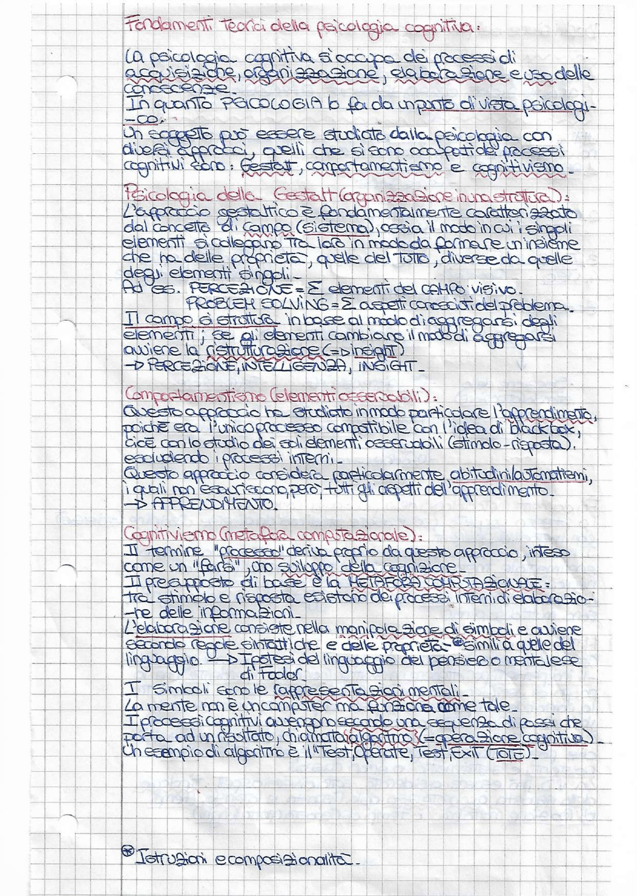 Psicologia Dei Processi Cognitivi Appunti Integrati Con Slide Primo