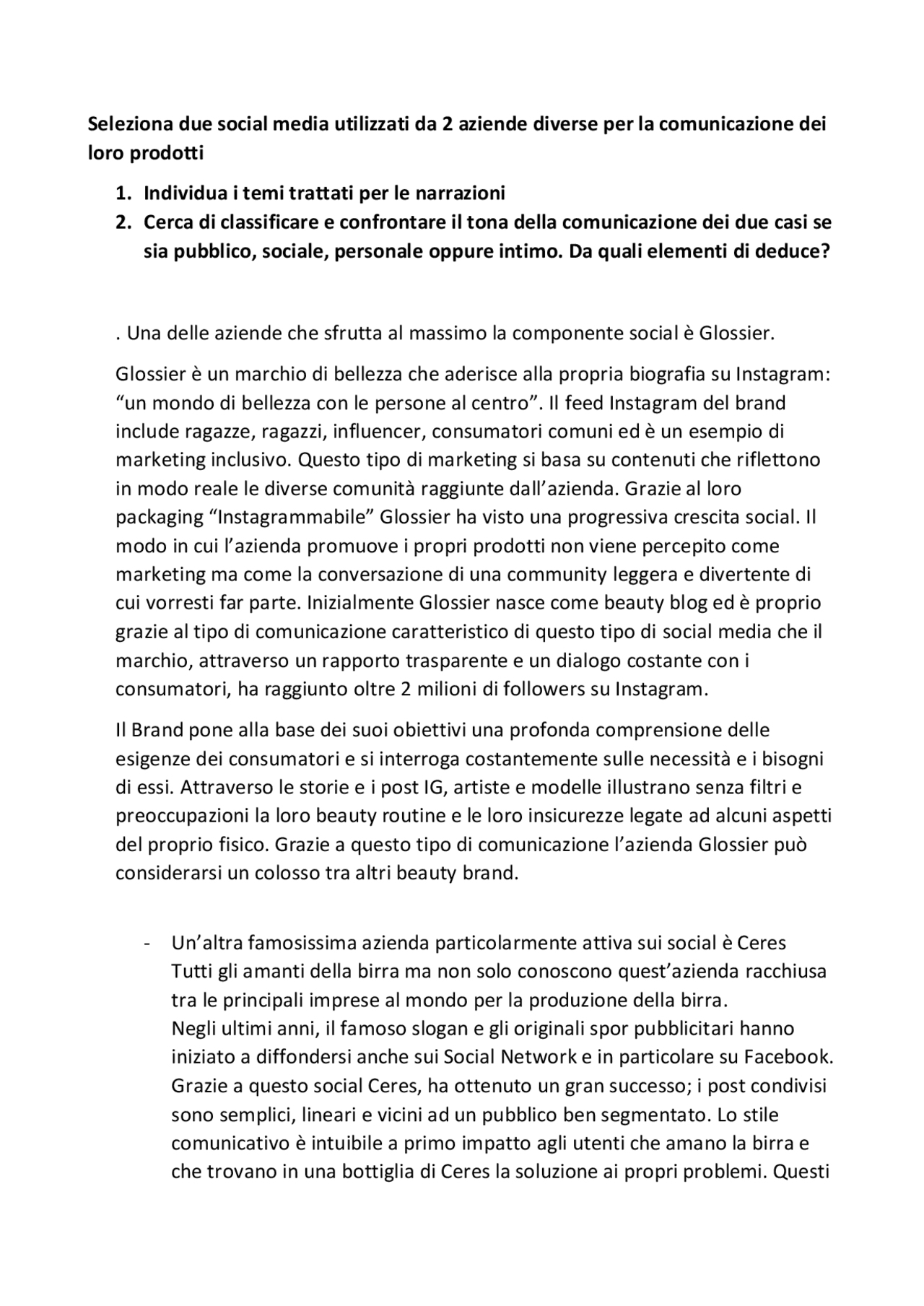 Ecampus Esercitazioni portfolio Laboratorio di social media facoltà ...