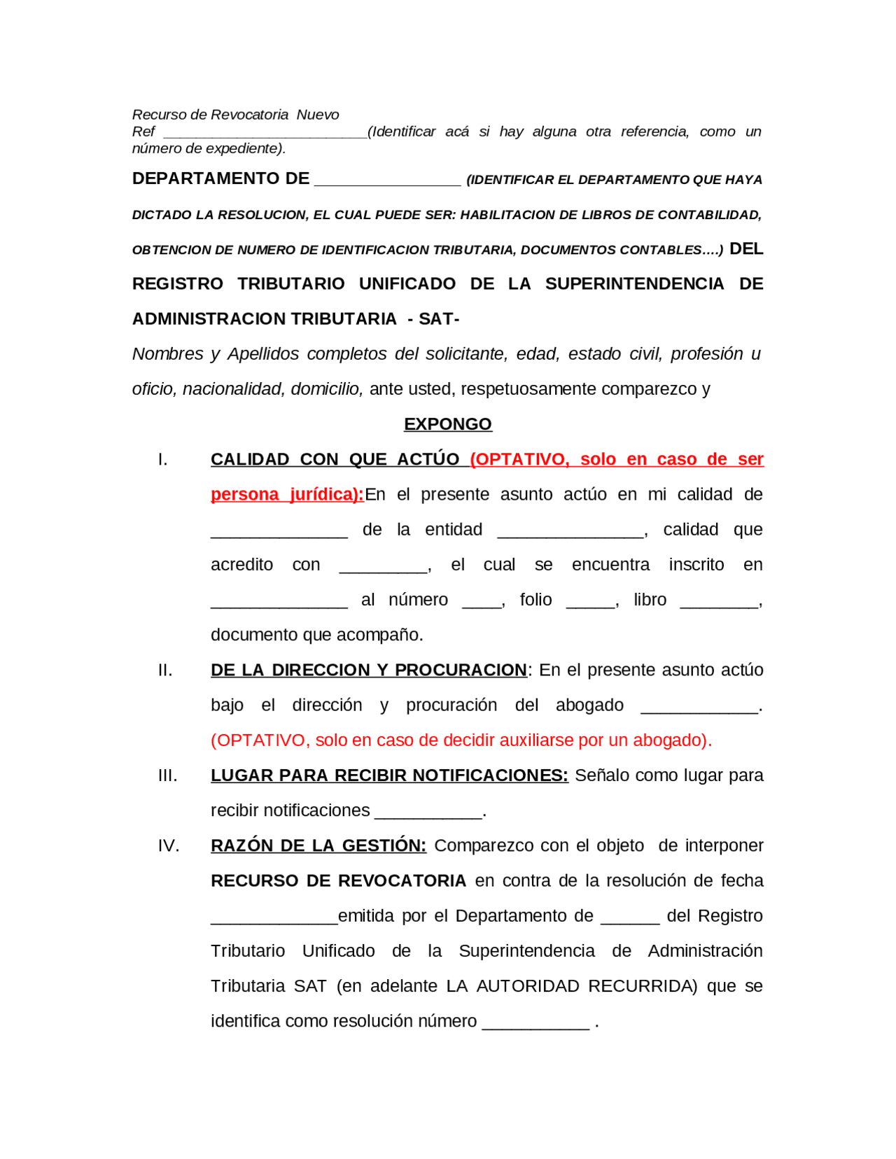 Revocatoria Administrativa - Docsity