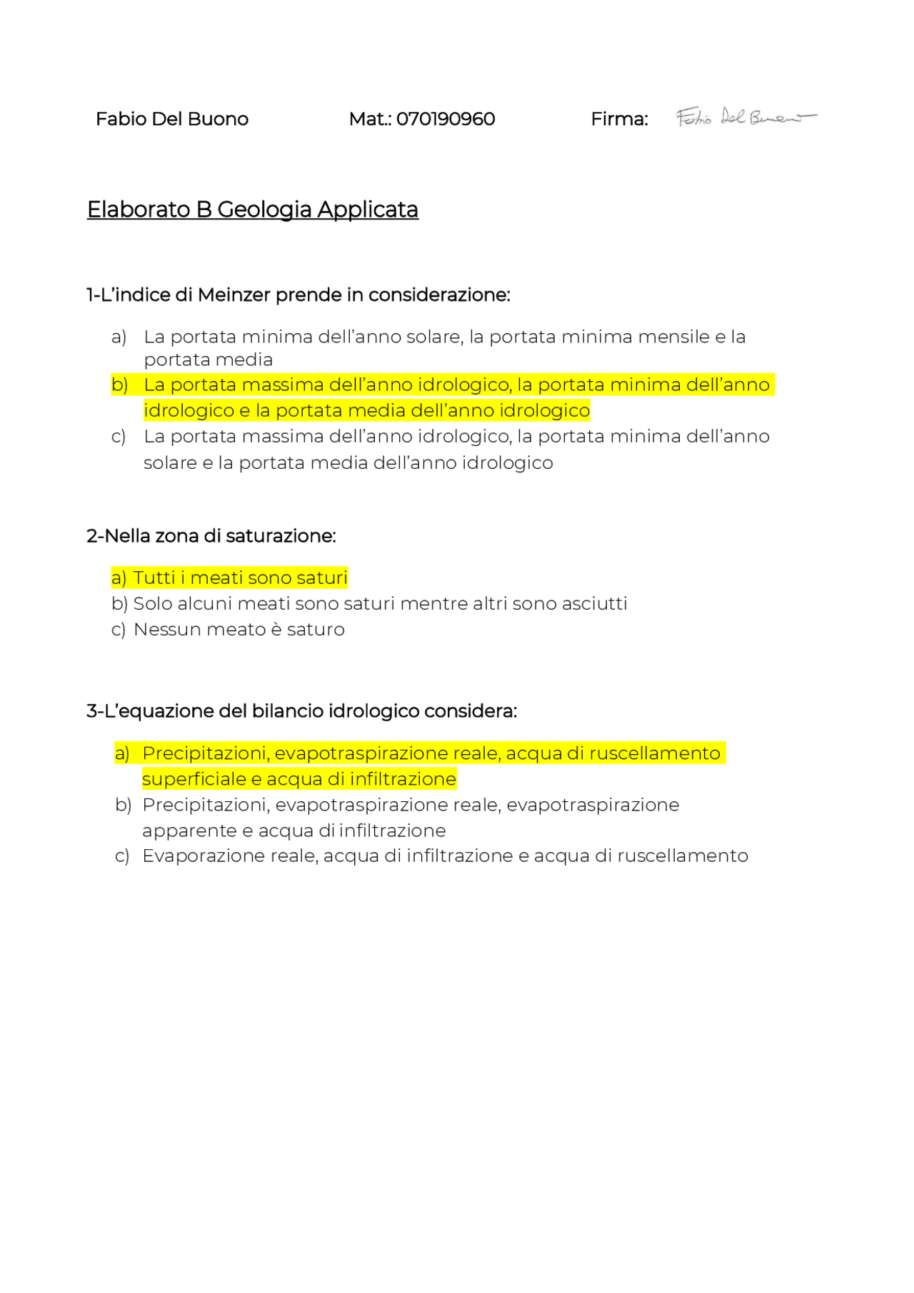 2 Elaborato B Geologia Applicata Corrette Docsity