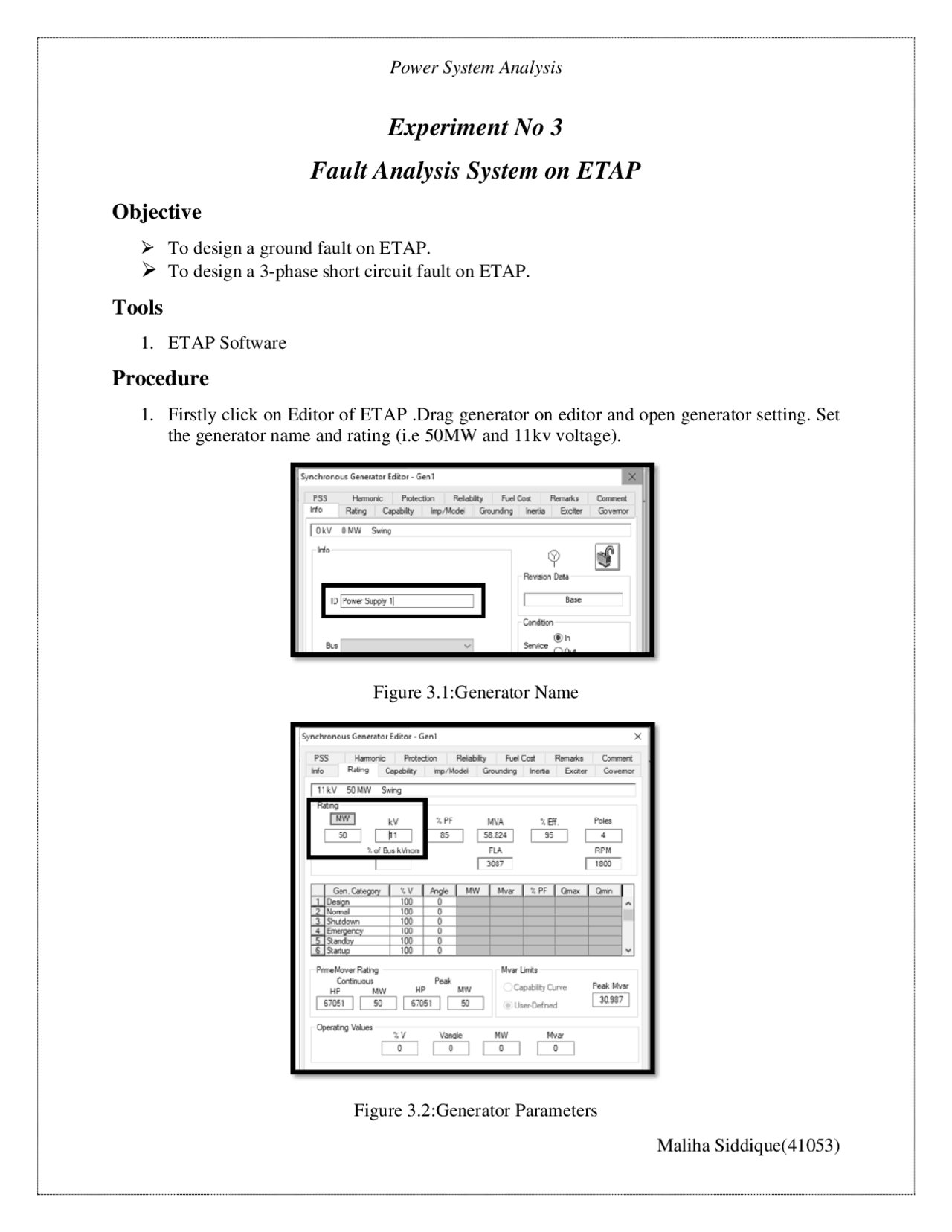 Power System Analysis Lab Docsity