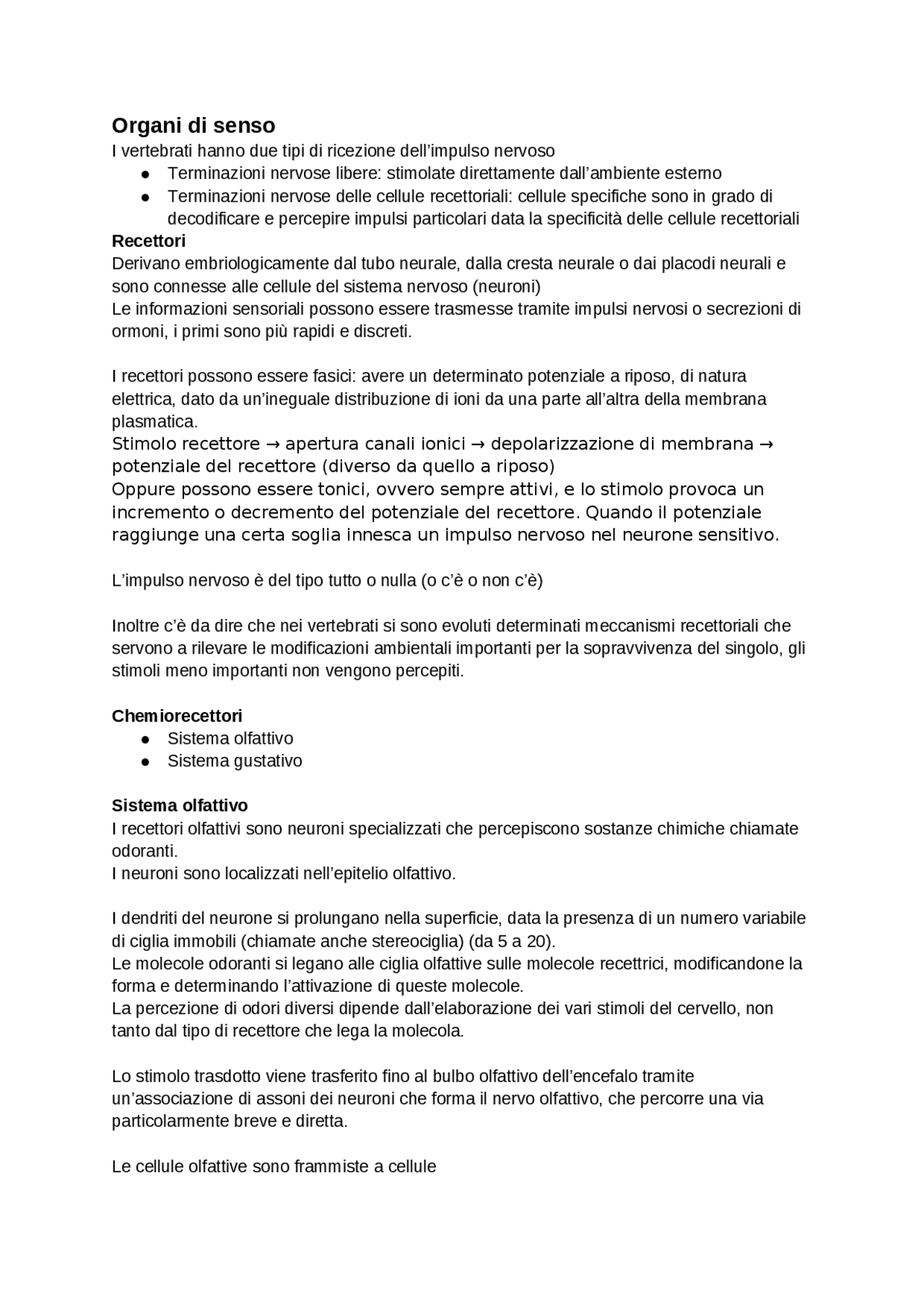 Organi Di Senso Anatomia Comparata Docsity