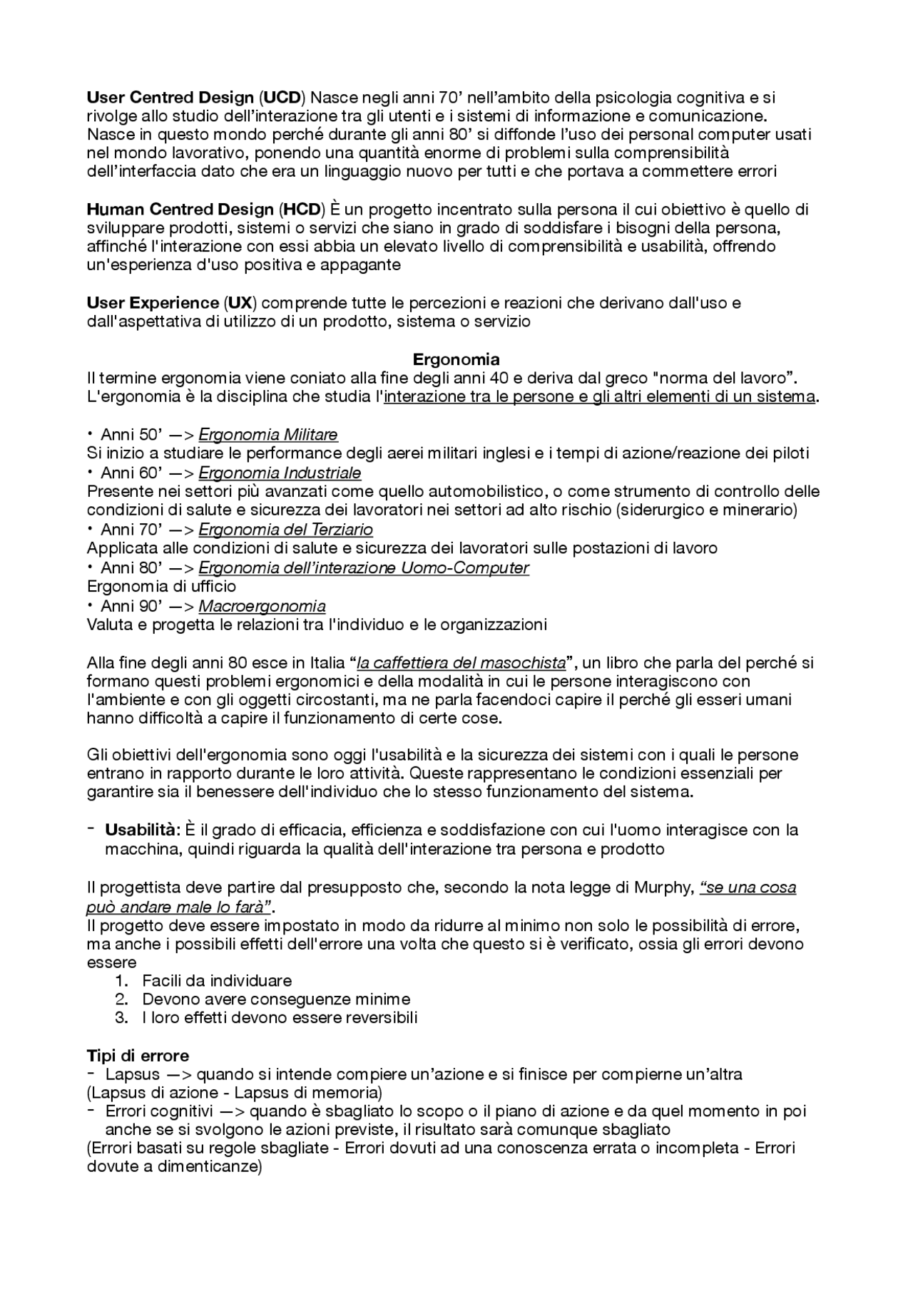 Ergonomia And Design Design Per Lergonomia Docsity
