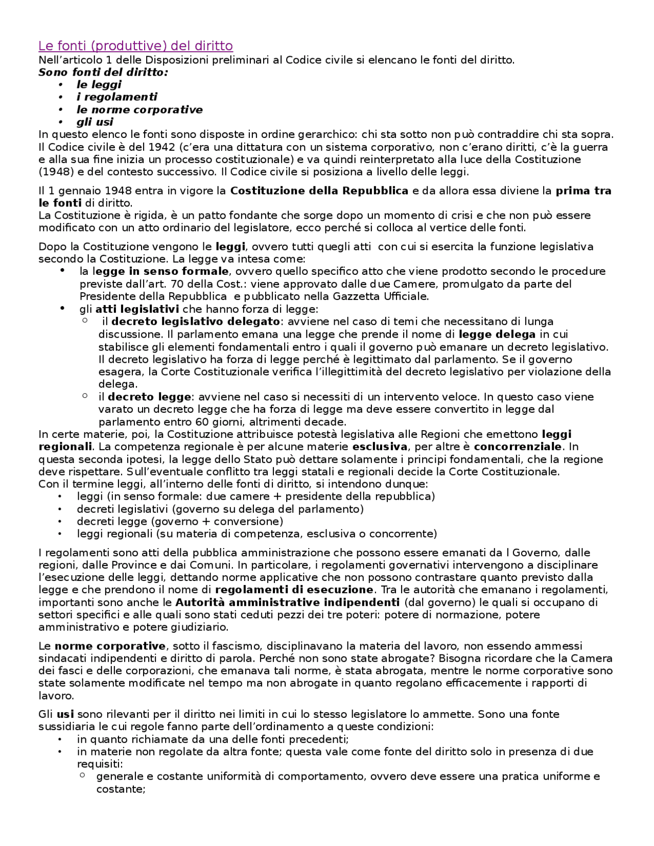 Appunti Di Diritto Privato Docsity