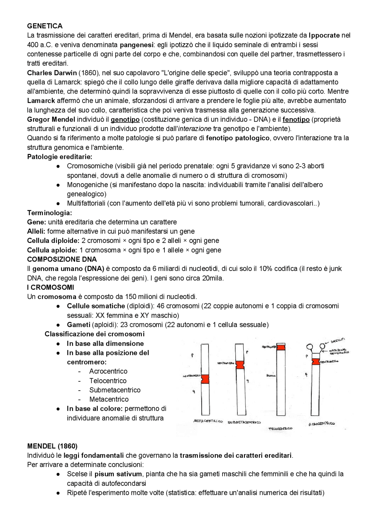 Corso Di Biologia E Genetica Docsity