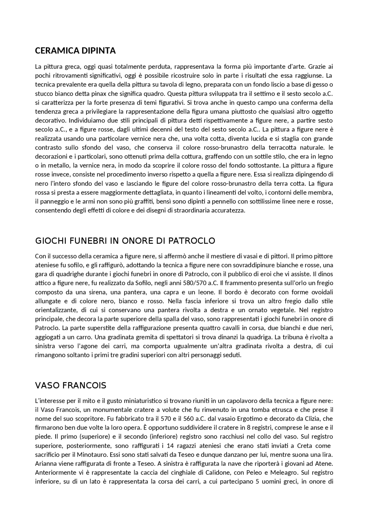 Appunti arte: ceramica dipinta, arte classica, architettura ...