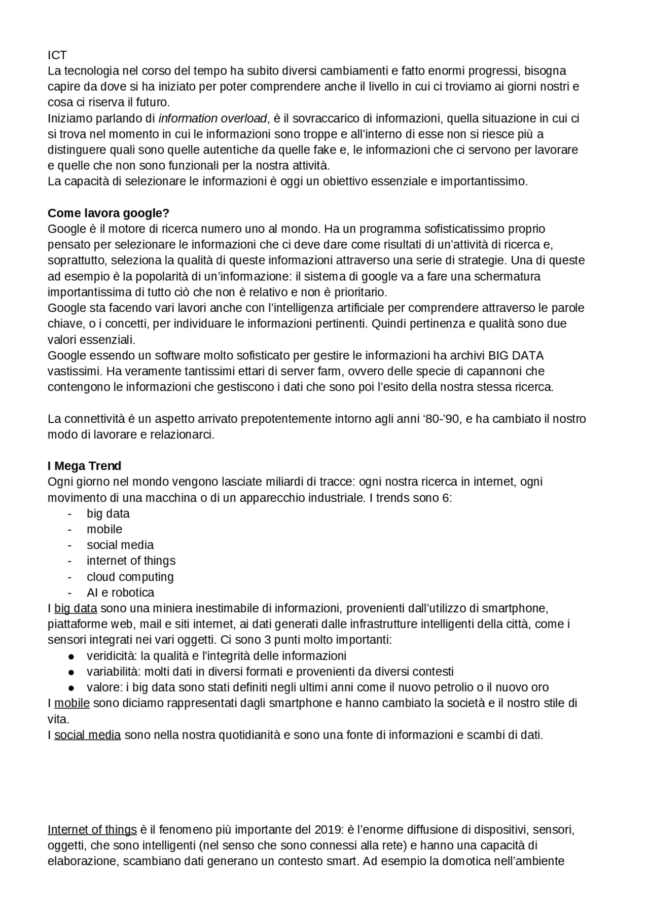 Ict Information And Communication Technology Iulm Docsity