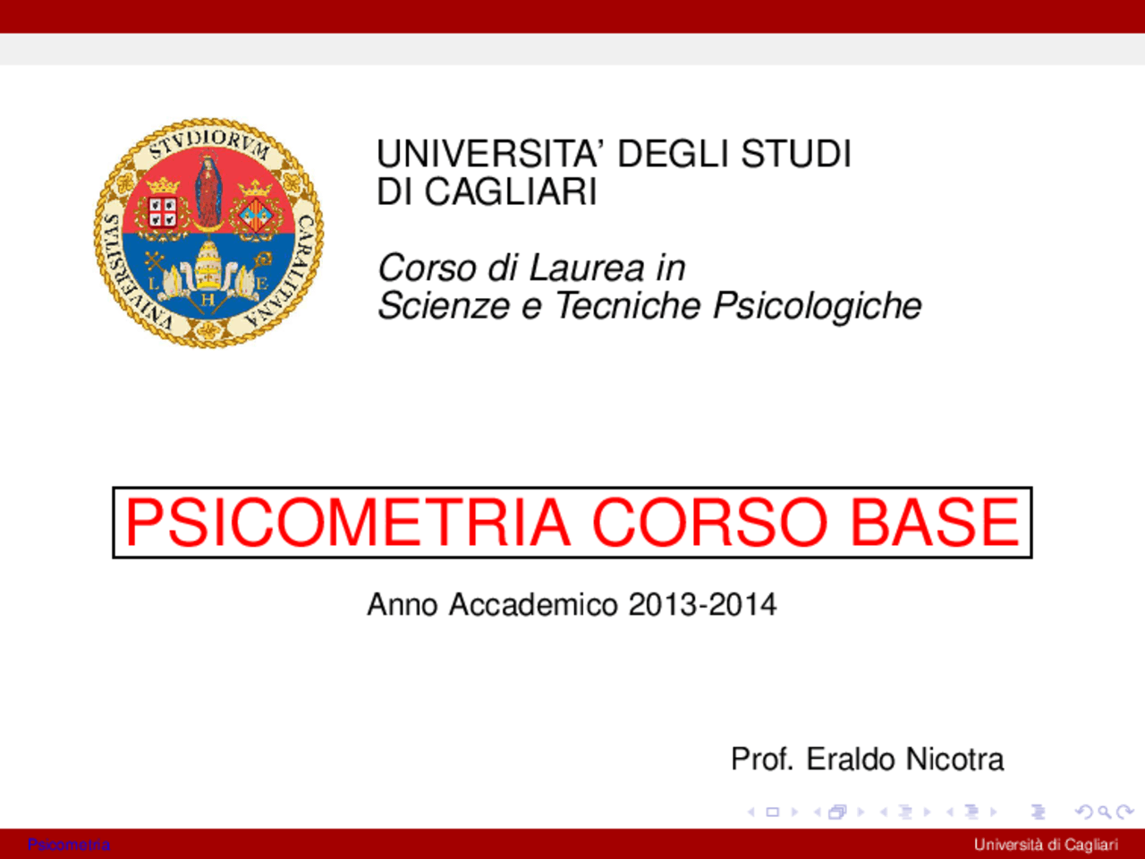 Psicometria Corso Base Docsity