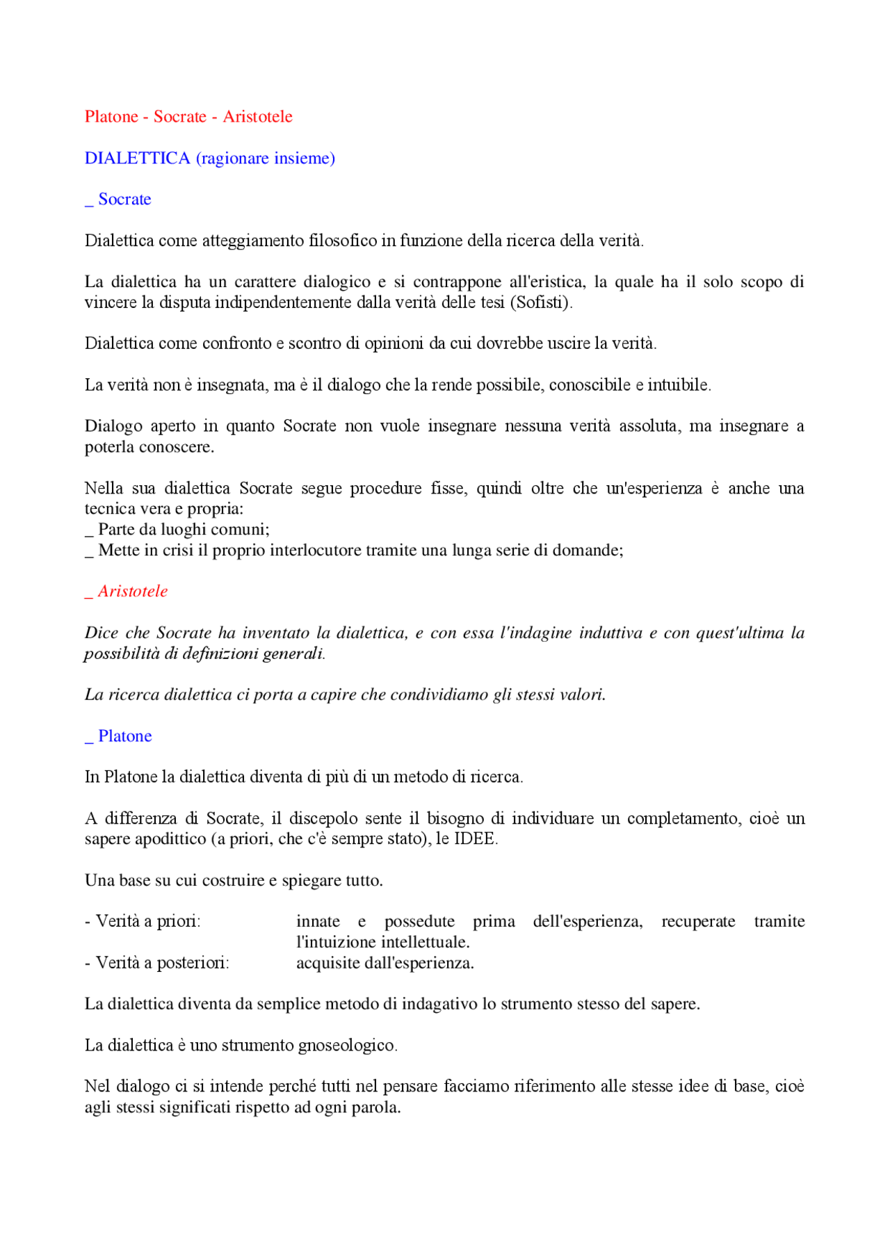 Socrate Platone Analogie E Differenze Docsity
