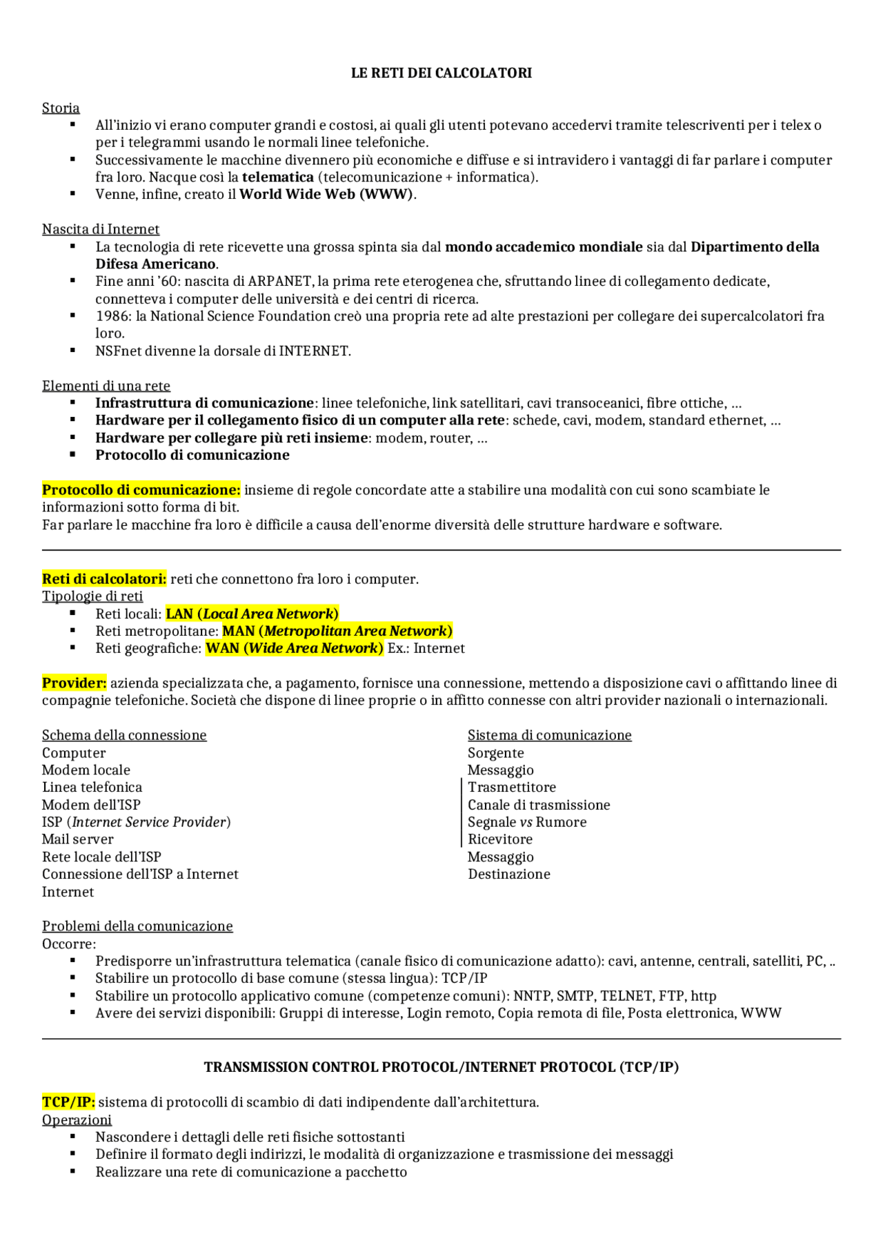 Abilità Informatiche Docsity