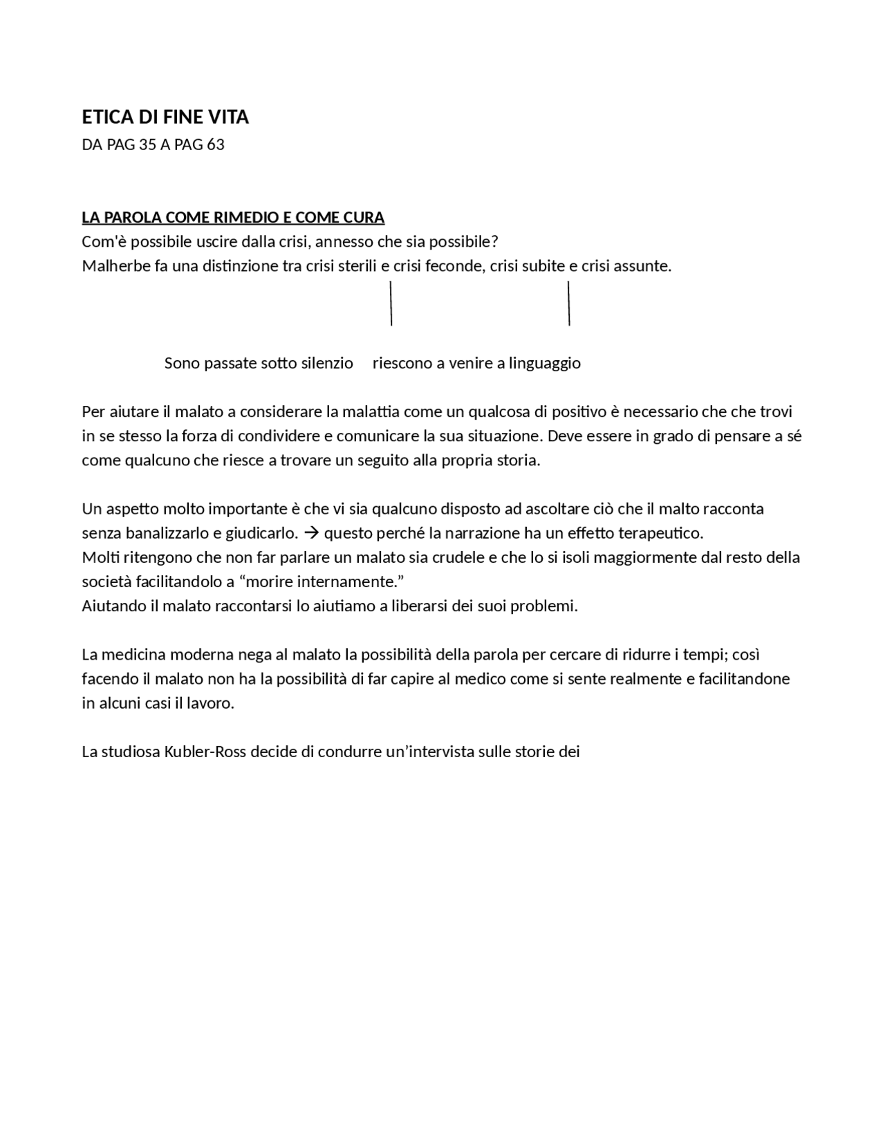 Riassunto Del Libro Etica Di Fine Vita Docsity