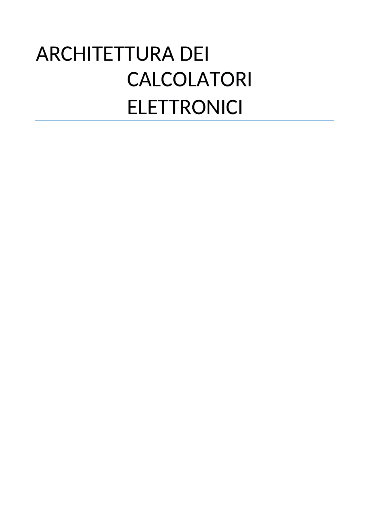 Tesina Architettura Dei Calcolatori Elettronici Docsity