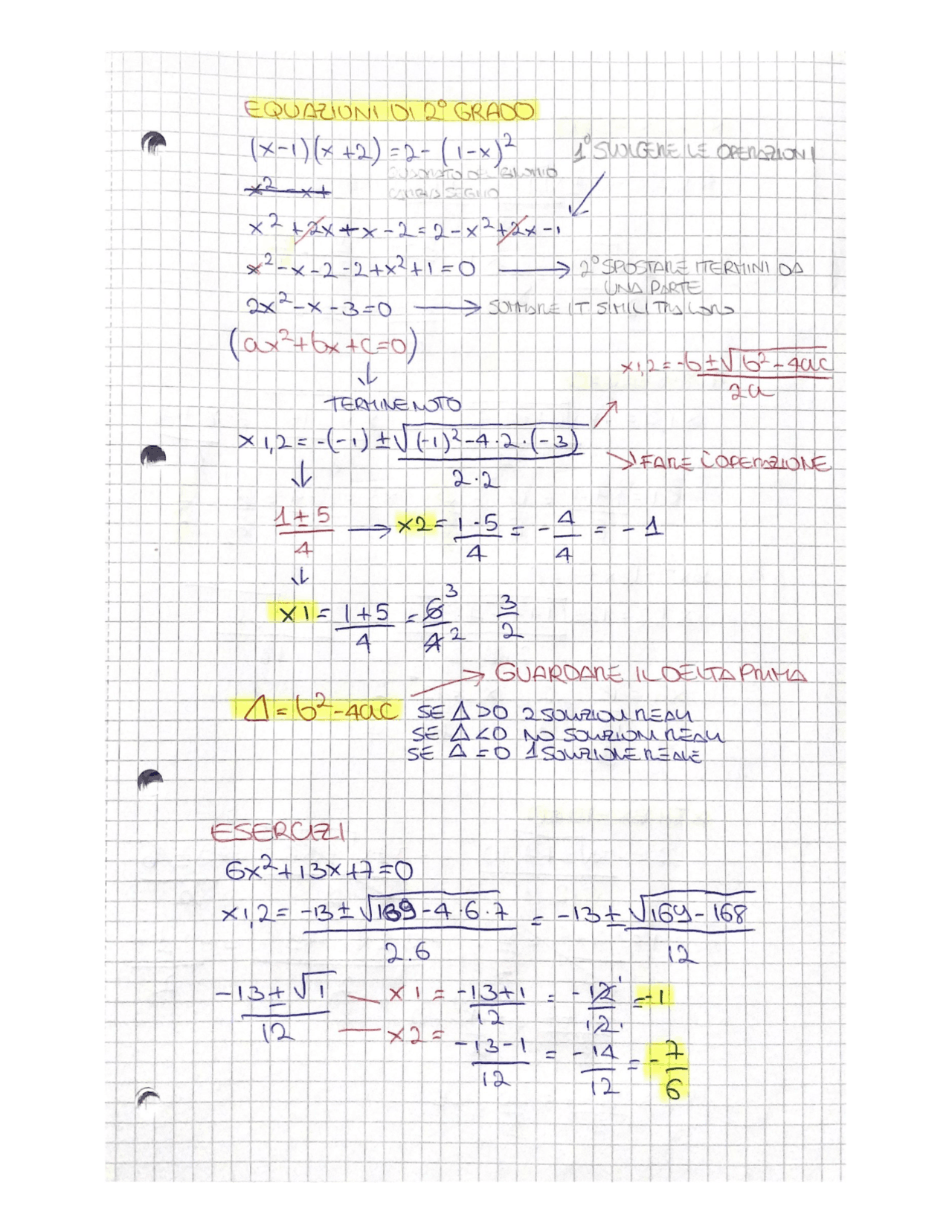 Appunti Ed Esercizi Mathematica Equazioni E Sistemi Docsity