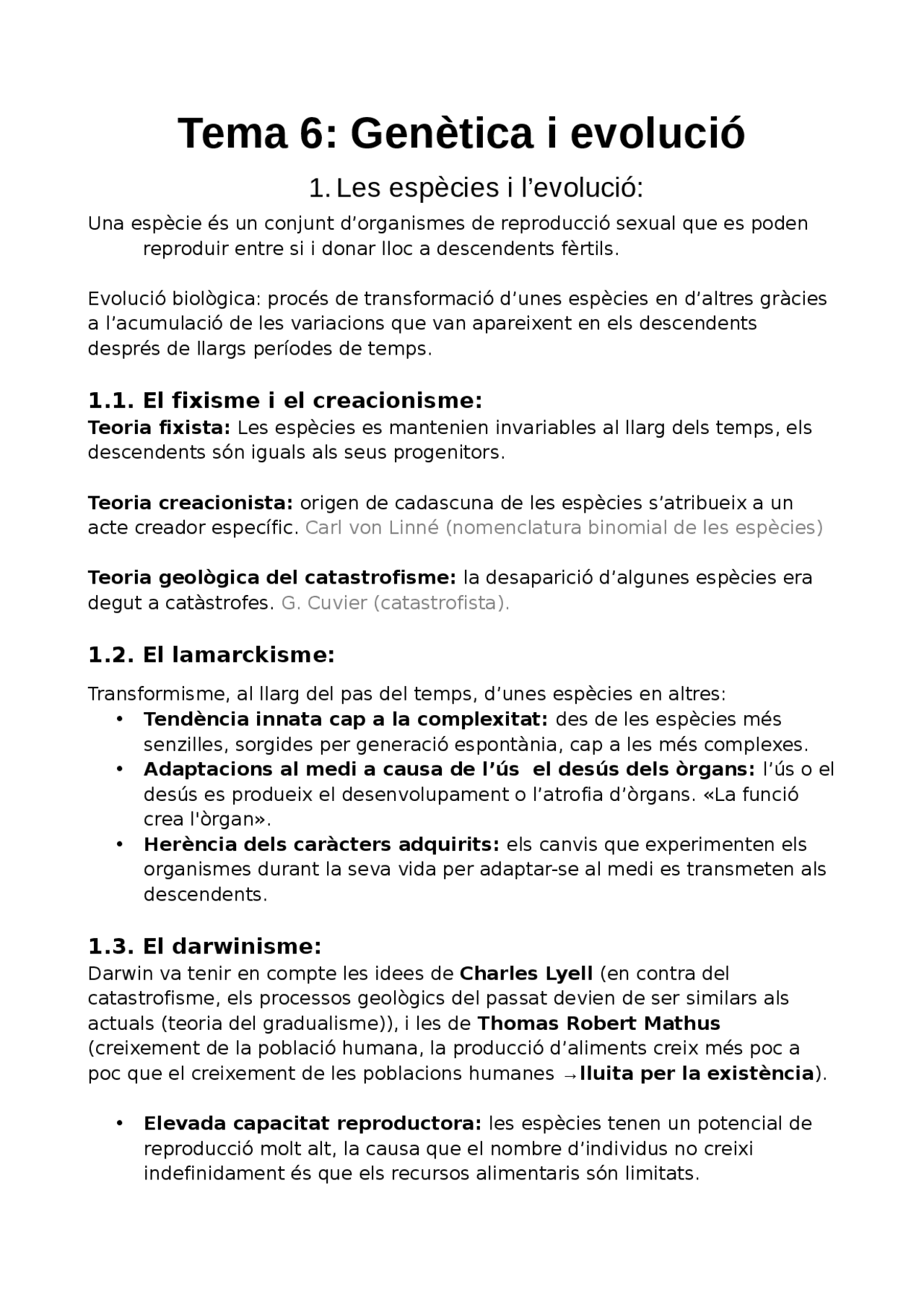 Biologia Santillana Tema 6 Genètica I Evolució Docsity