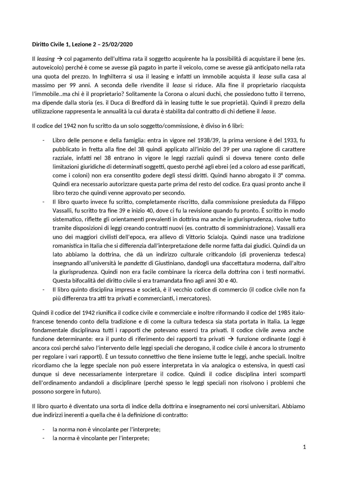 Appunti Diritto Civile 1 Professor Alpa Docsity