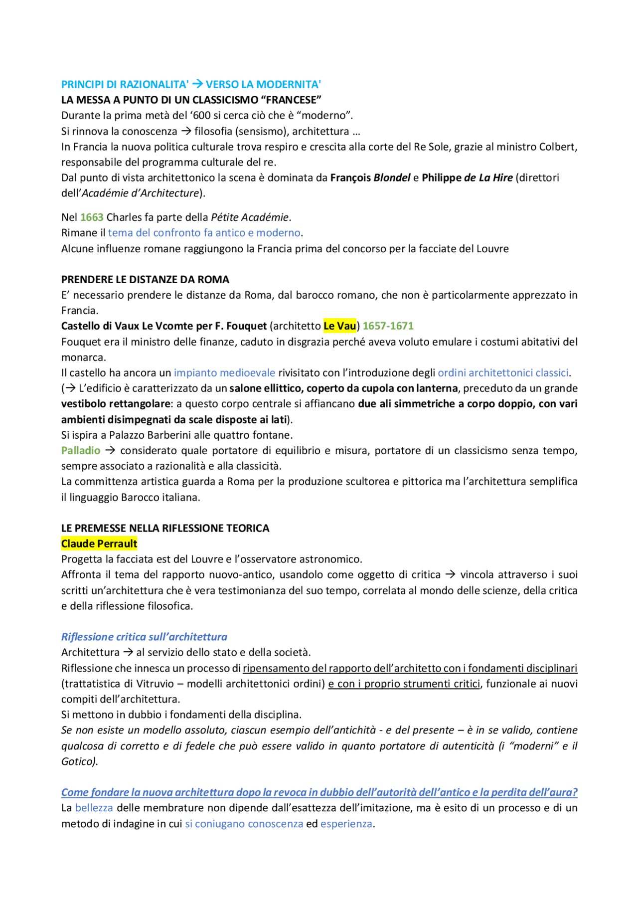 Appunti Sul Classicismo Francese Docsity