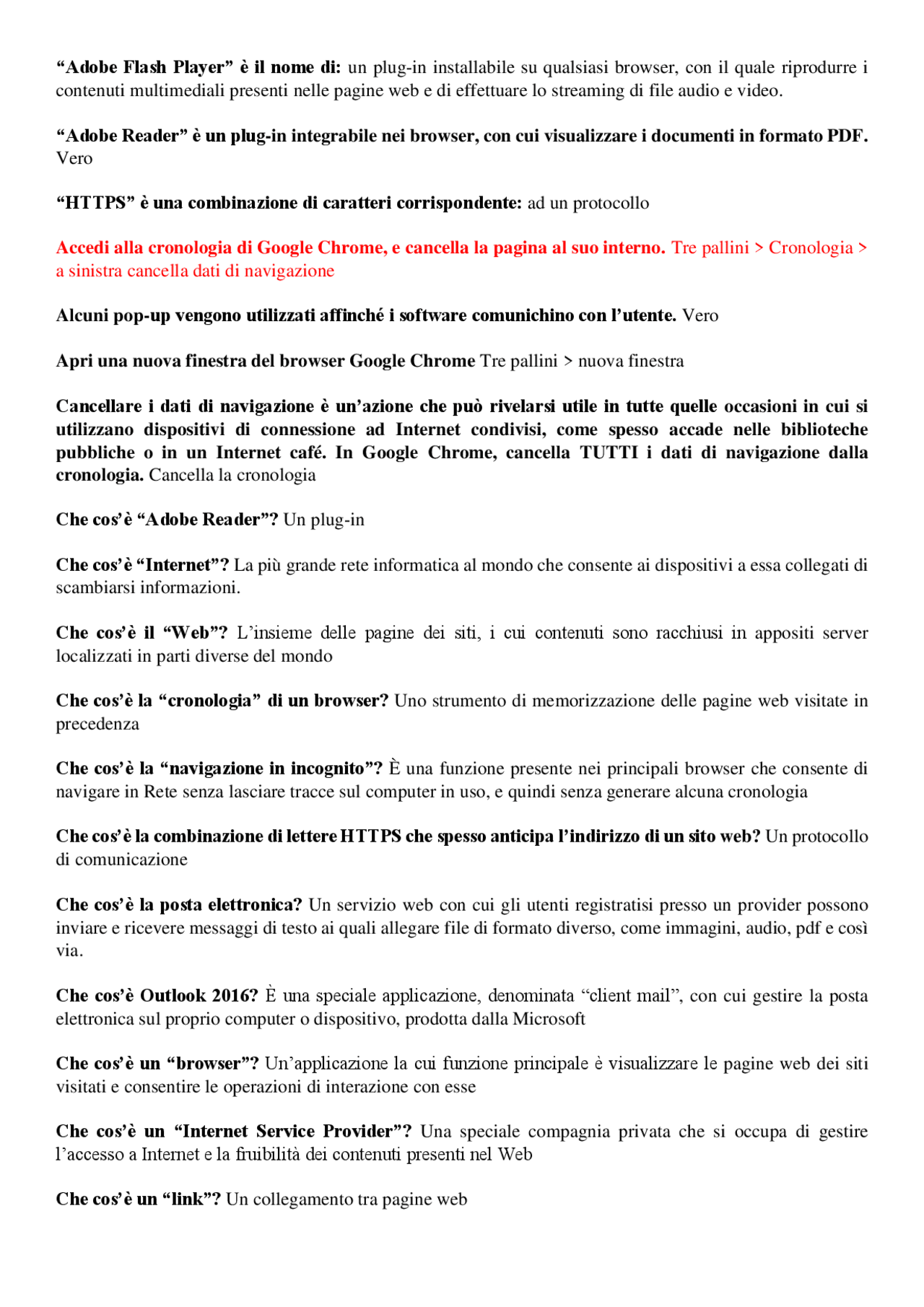 Moduli 2 7 Modulipdf Prove Desame Di Elementi Di Informatica