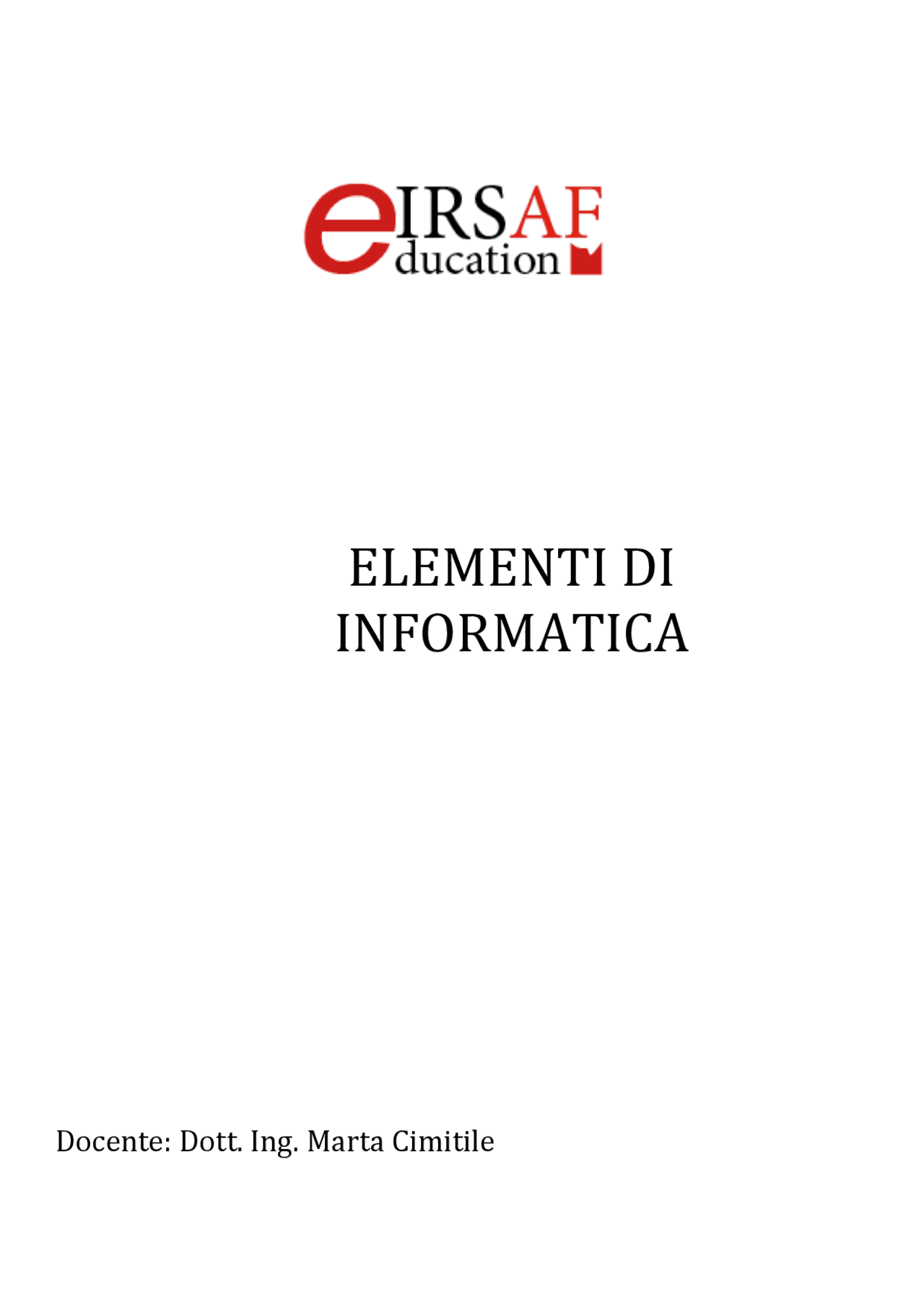 Elementi Informatica Docsity