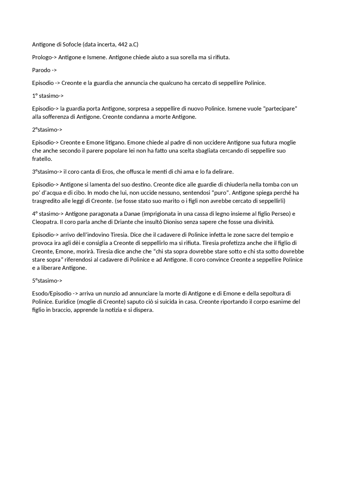 Antigone Di Sofocle Apuntes De Literatura Griega Docsity