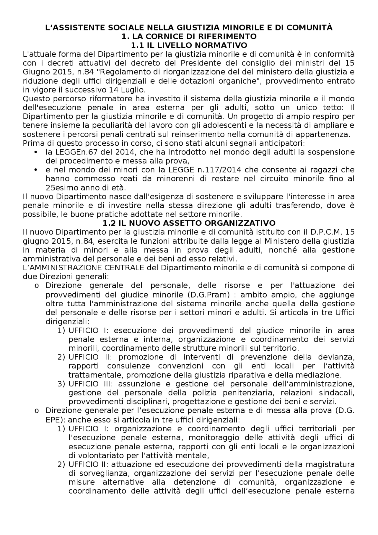 Lassistente Sociale Nella Giustizia Minorile E Di Comunità Argomenti