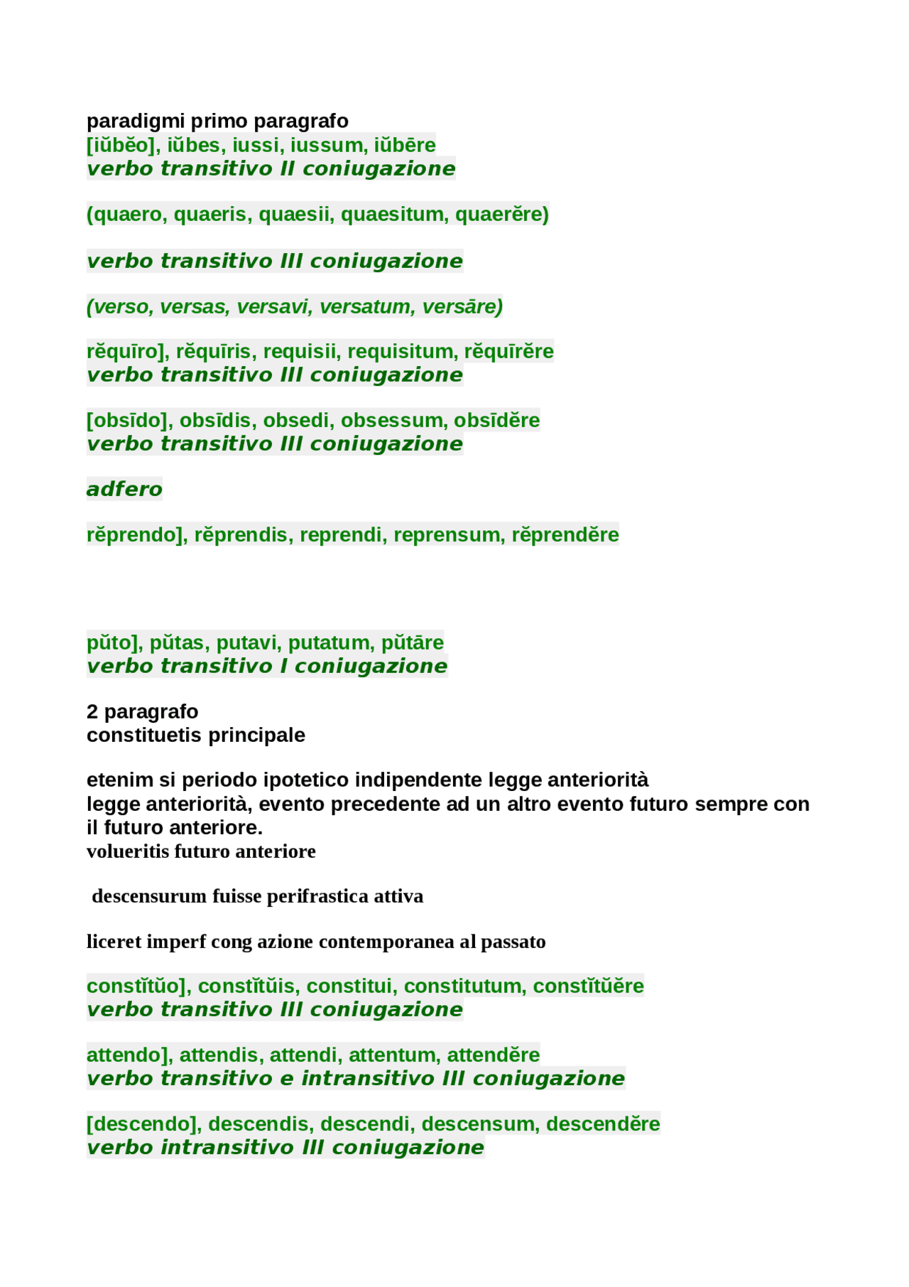 Paradigmi Pro Caelio 1 37 Appunti Di Lingua Latina Docsity