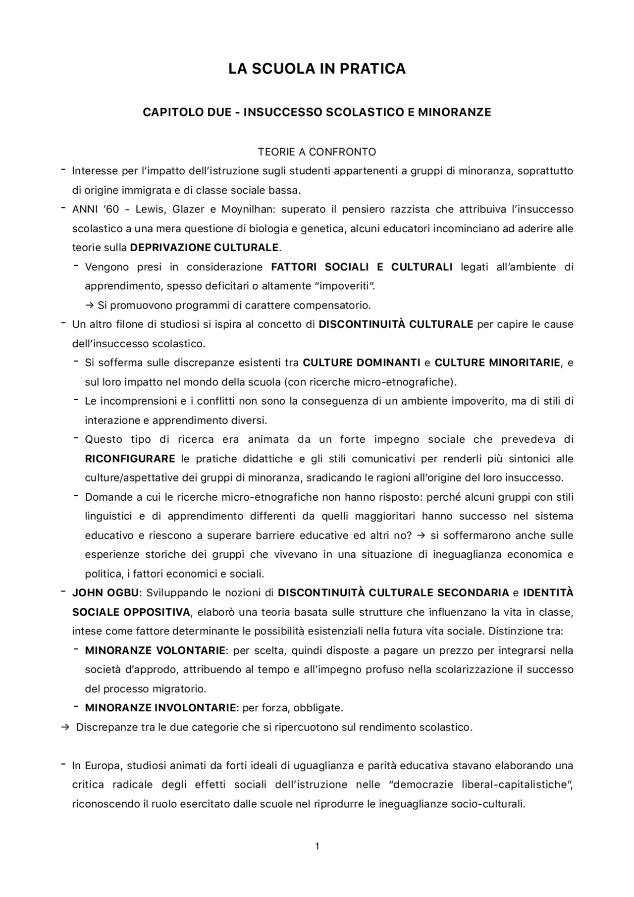 Benadusi La Scuola In Pratica Parti 2 E 3 Riassunto Docsity