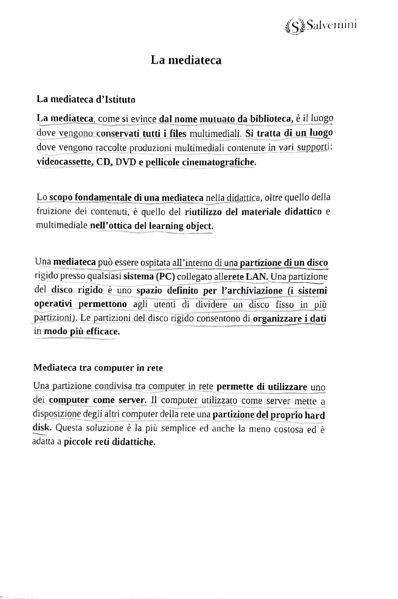 La Mediateca Asset Scuola Docsity