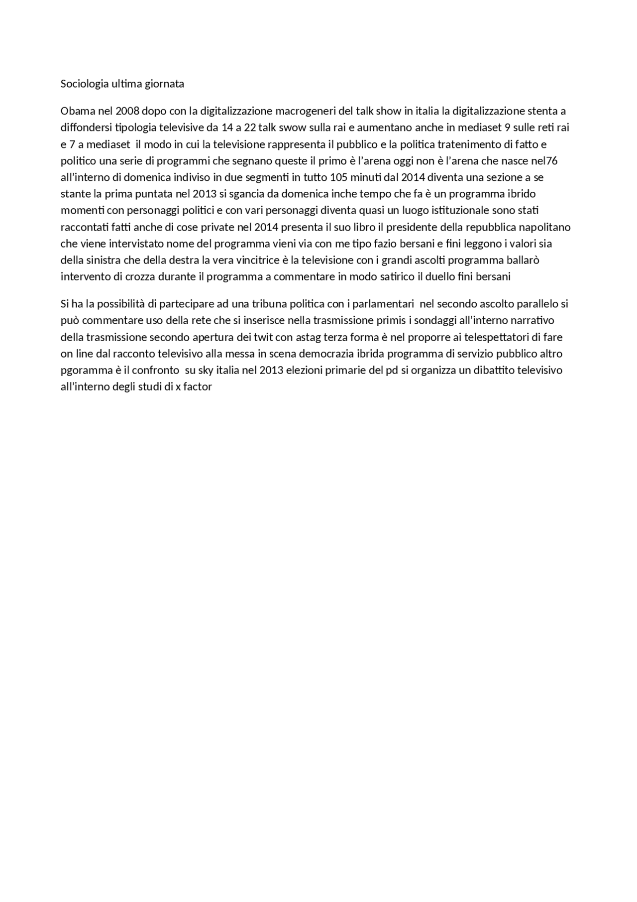 Sociologia Dei Media Docsity