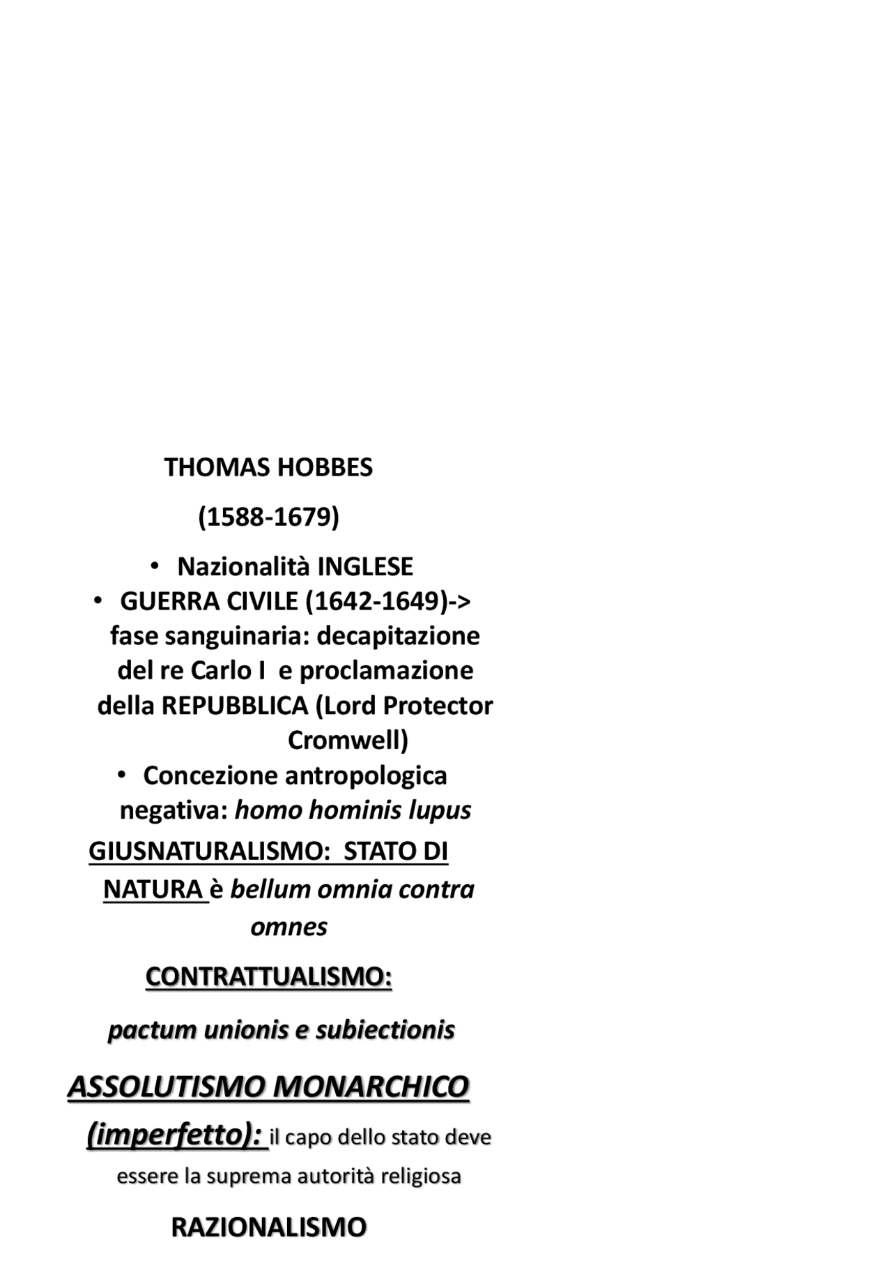 Schema Comparativo Thomas Hobbes E John Locke Docsity