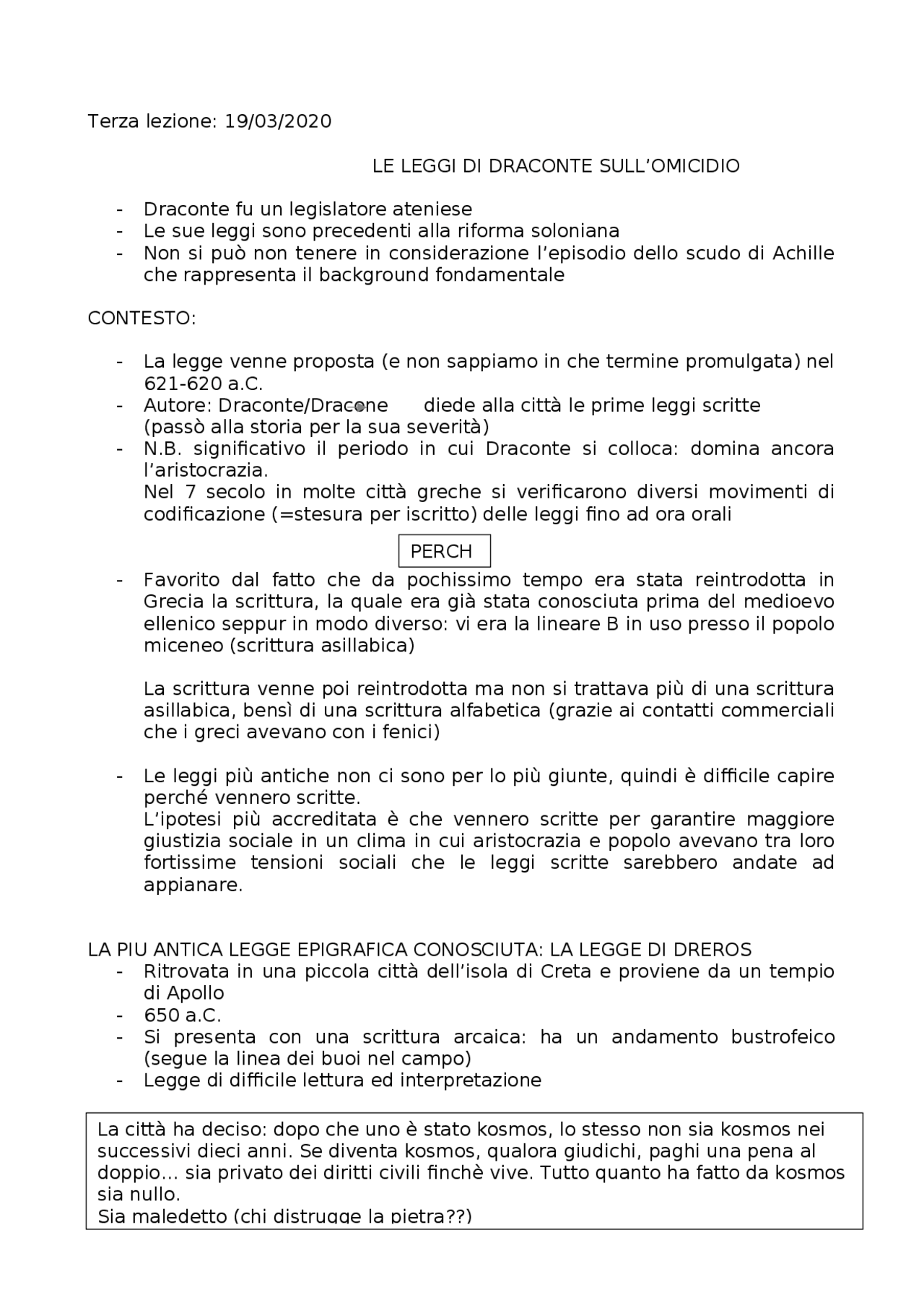 Appunti Di Diritto Greco Docsity