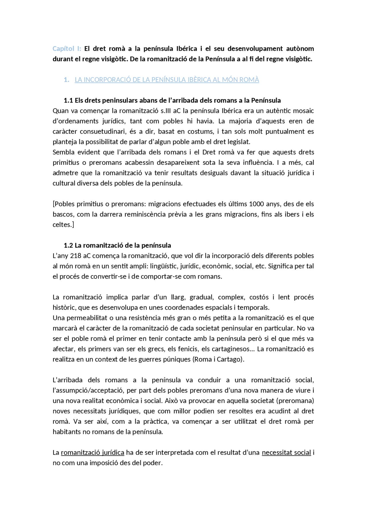 Història Del Dret Ub Part 1 Docsity