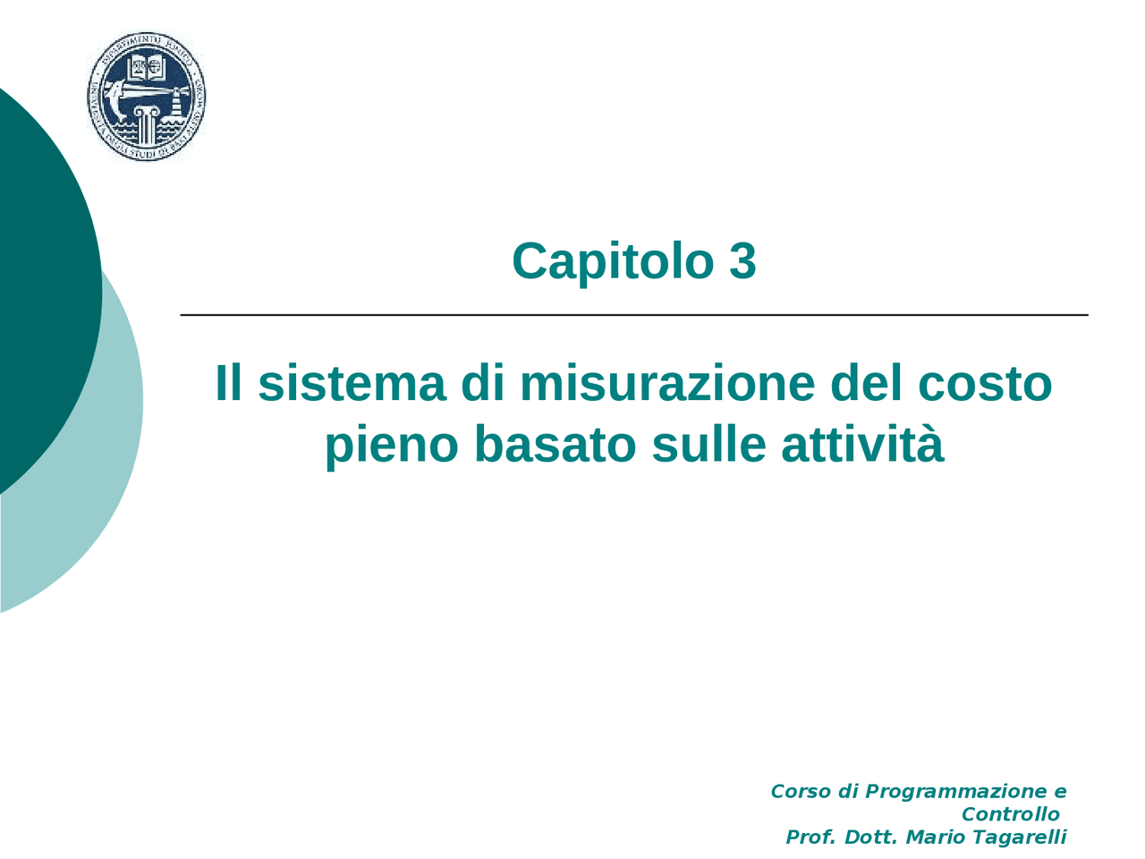 Programmazione E Controllo Docsity