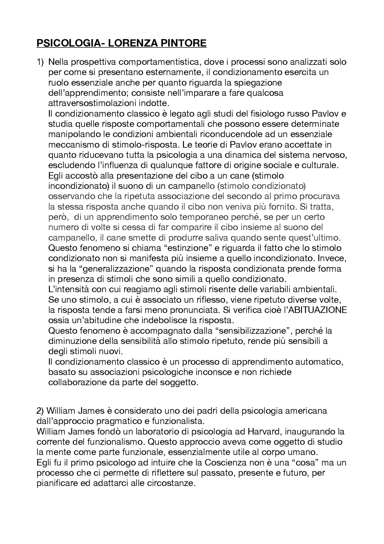 Condizionamento Classico Docsity
