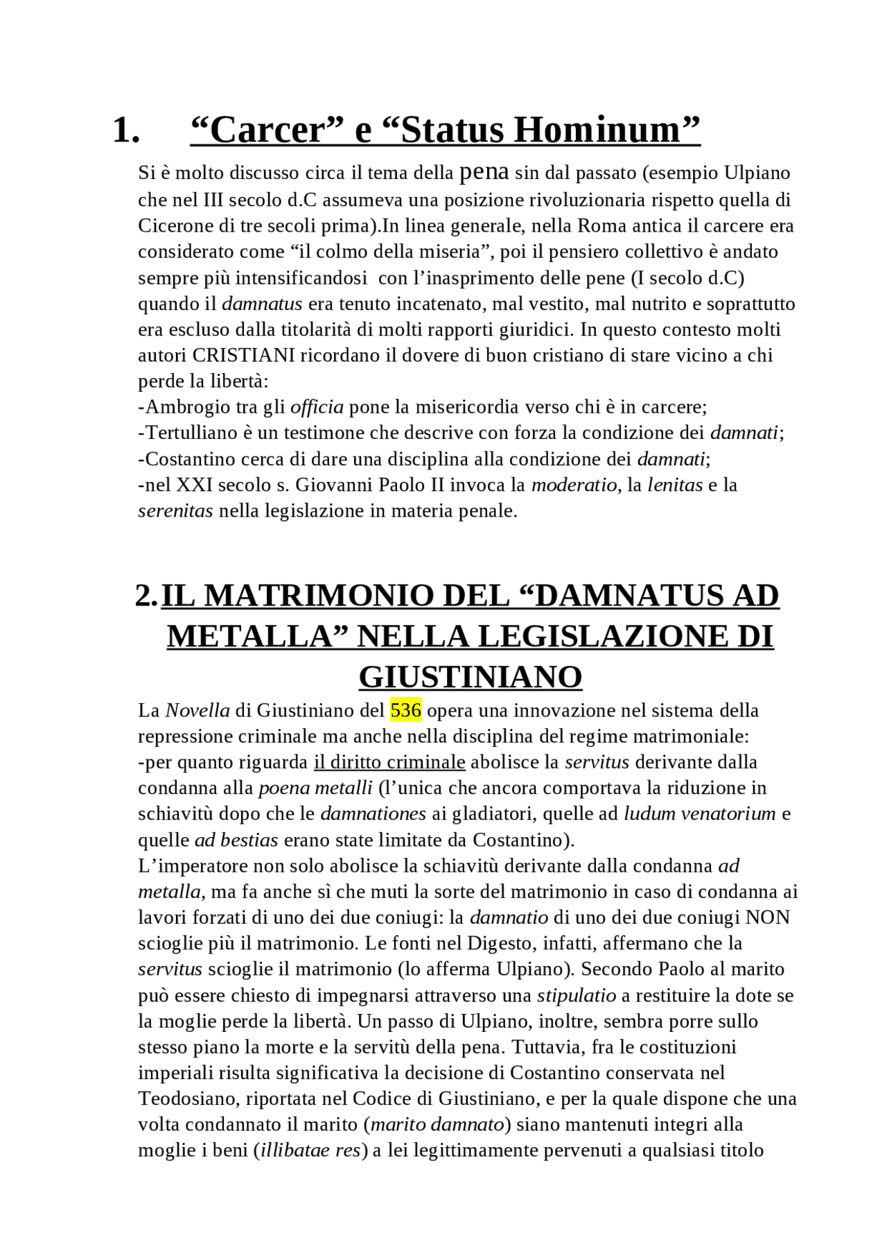 Riassunto Parte Speciale Profreduzzi Docsity