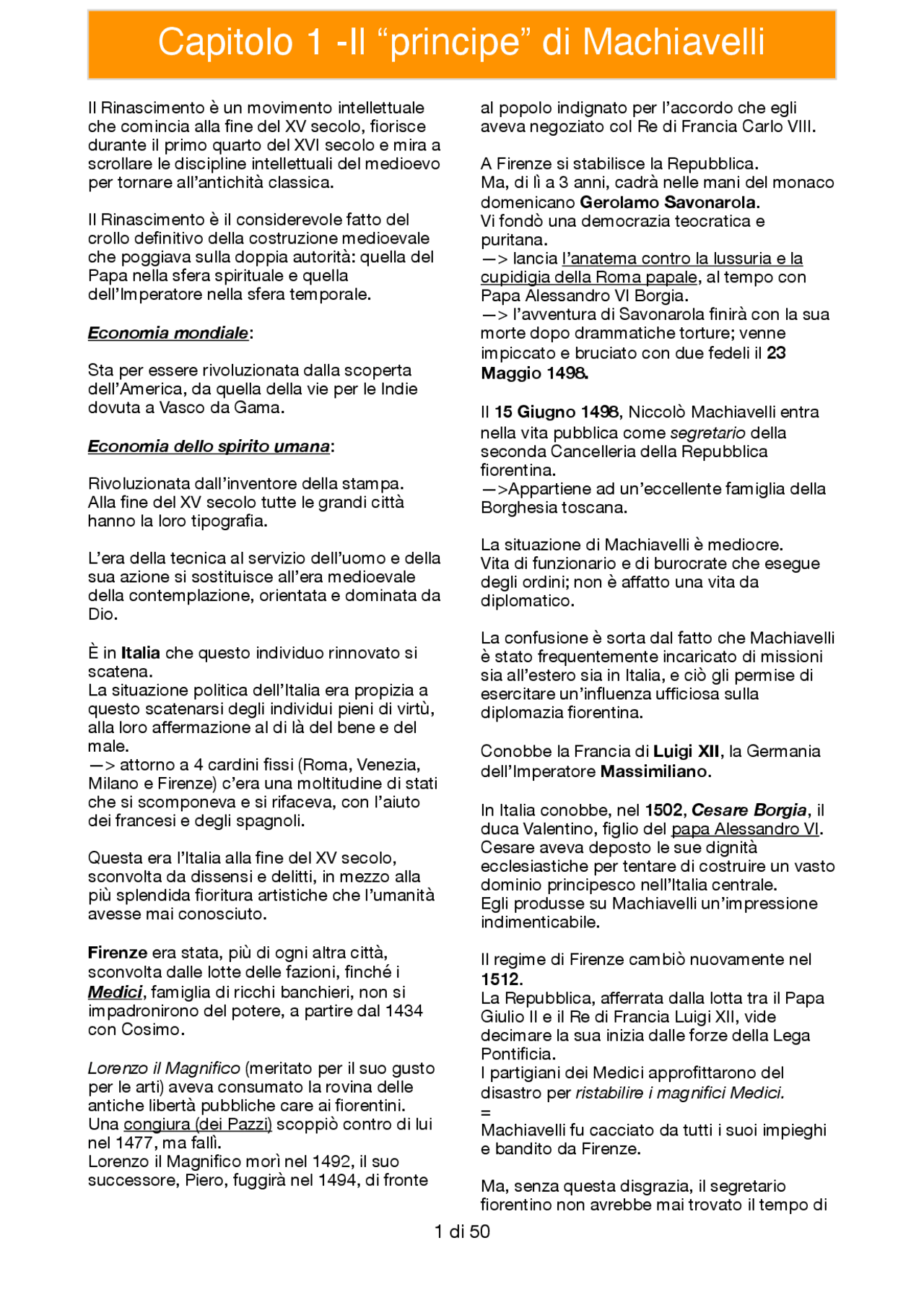 Storia Delle Dottrine Politiche Schemi Docsity