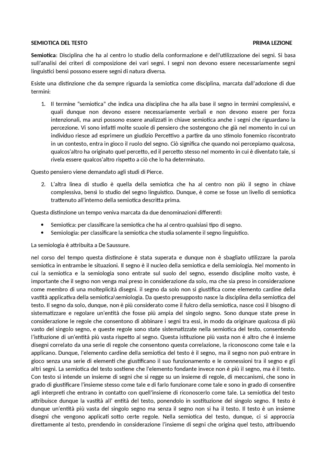 Semiotica Del Testo Docsity