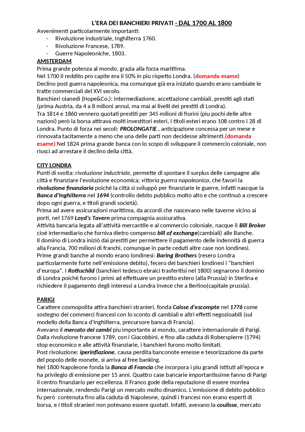 LE CAPITALI DELLA FINANZA - YOUSSEF CASSIS - RIASSUNTO - Docsity