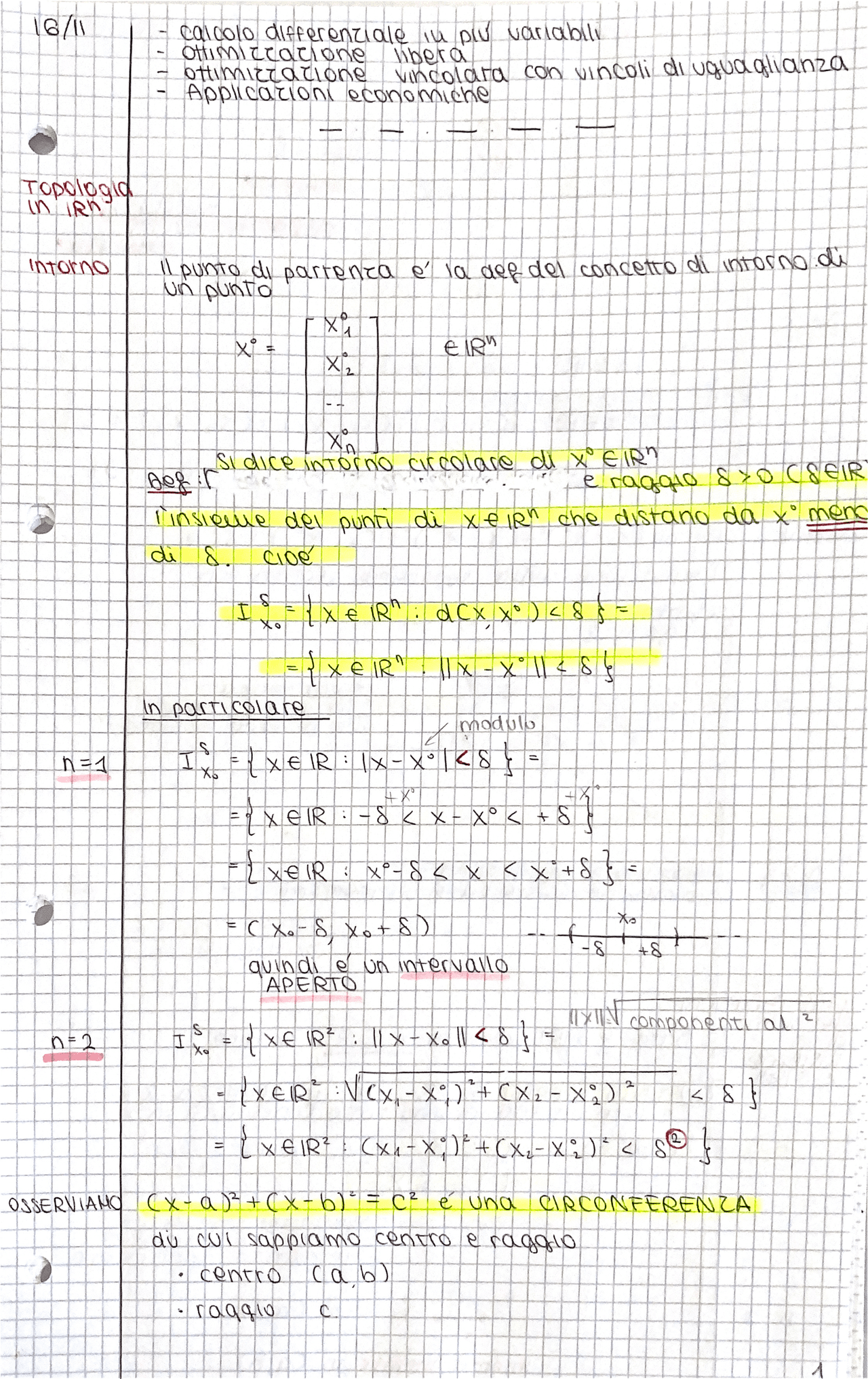 MODULO OTTIMIZZAZIONE- MATEMATICA II - Docsity
