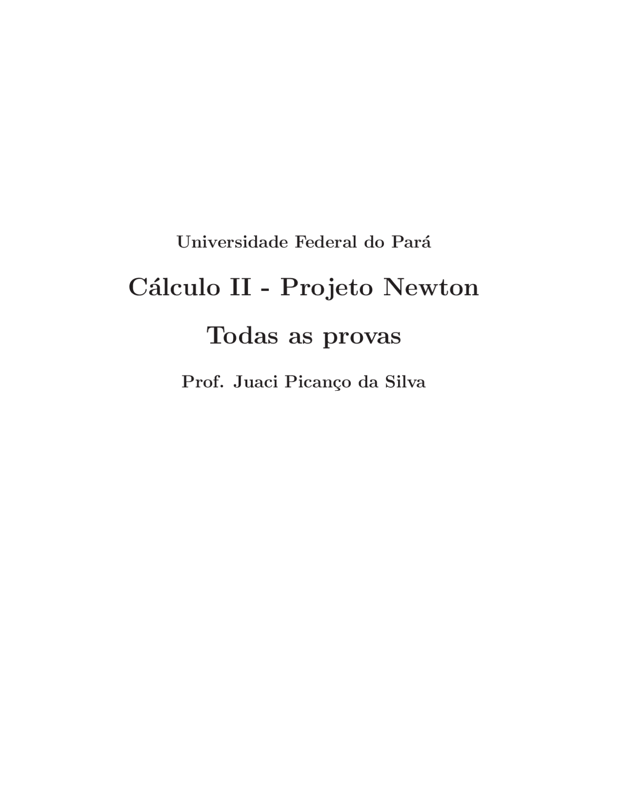 Provas De Cálculo Ii Provas Cálculo Diferencial E Integral Docsity