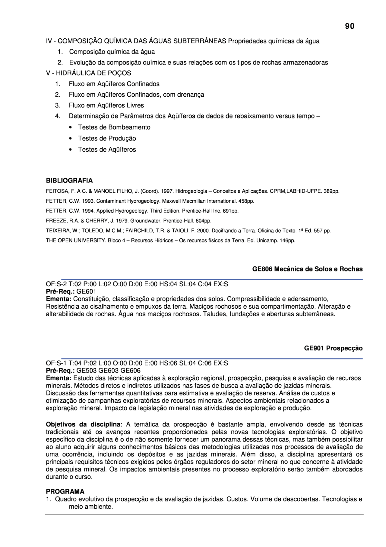 EMENTA DISCIPLINA unicamp - Docsity