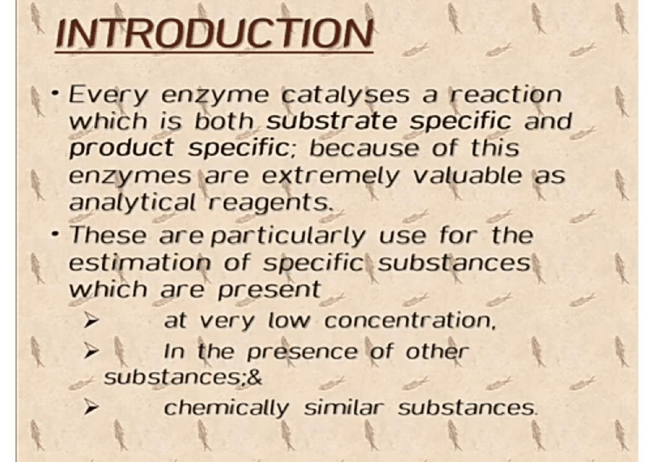 End point method For enzyme analysis - Docsity