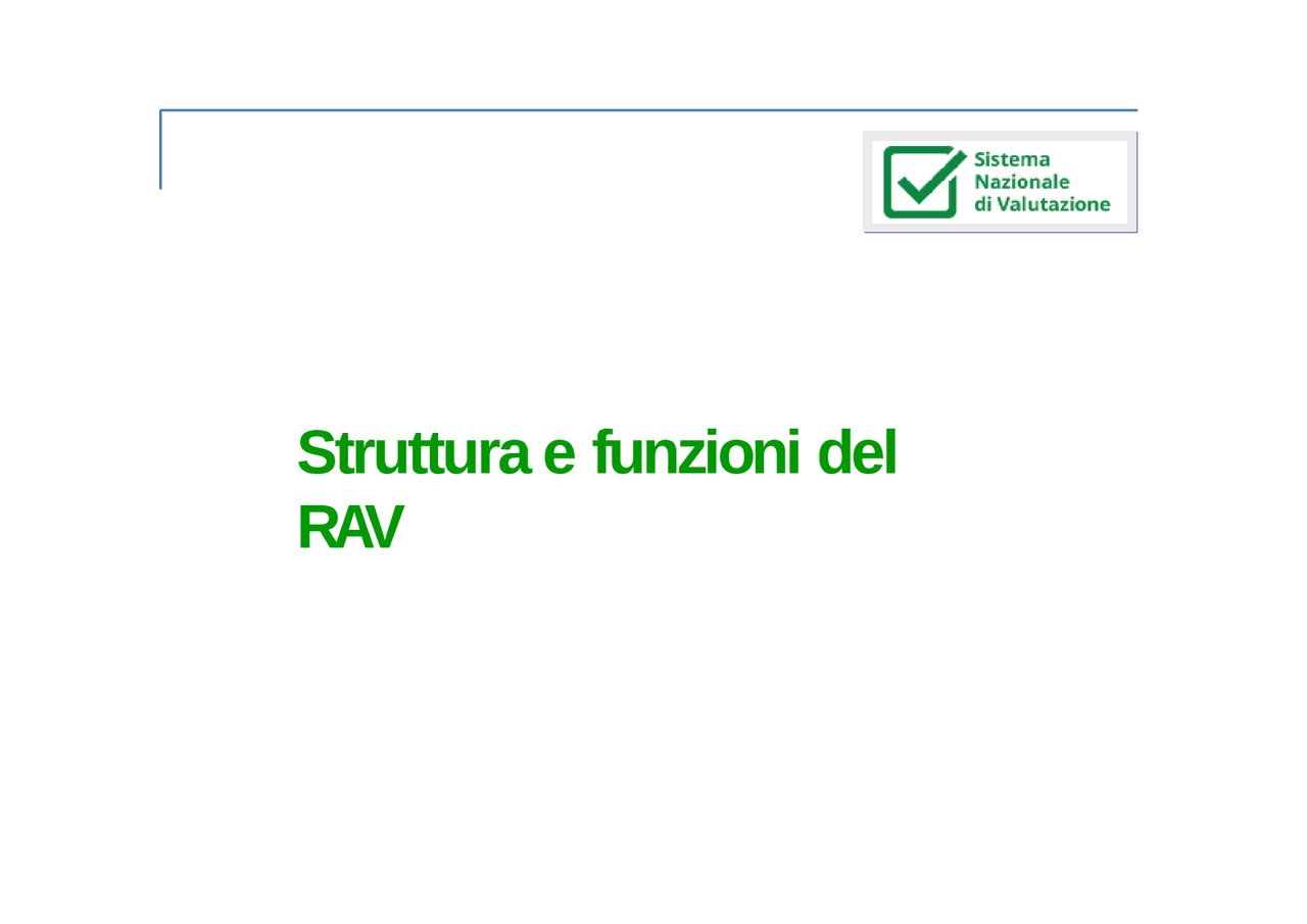 Struttura e funzioni del RAV - Docsity