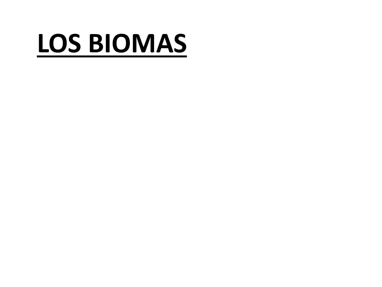 Biomas Biología 1 Bachillerato Docsity