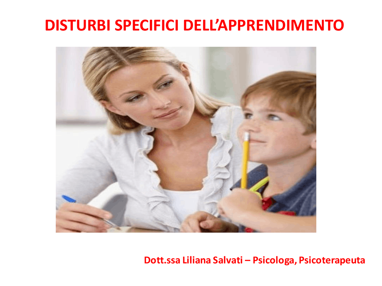 Disturbi Dellapprendimento Docsity