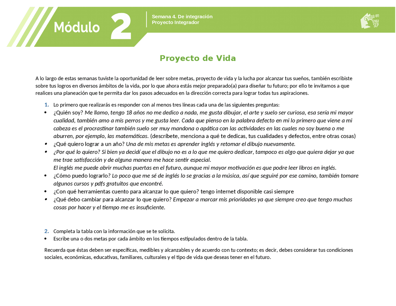 Modulo 2 proyecto integrador | Guías, Proyectos, Investigaciones de Humanidades y Ciencias ...